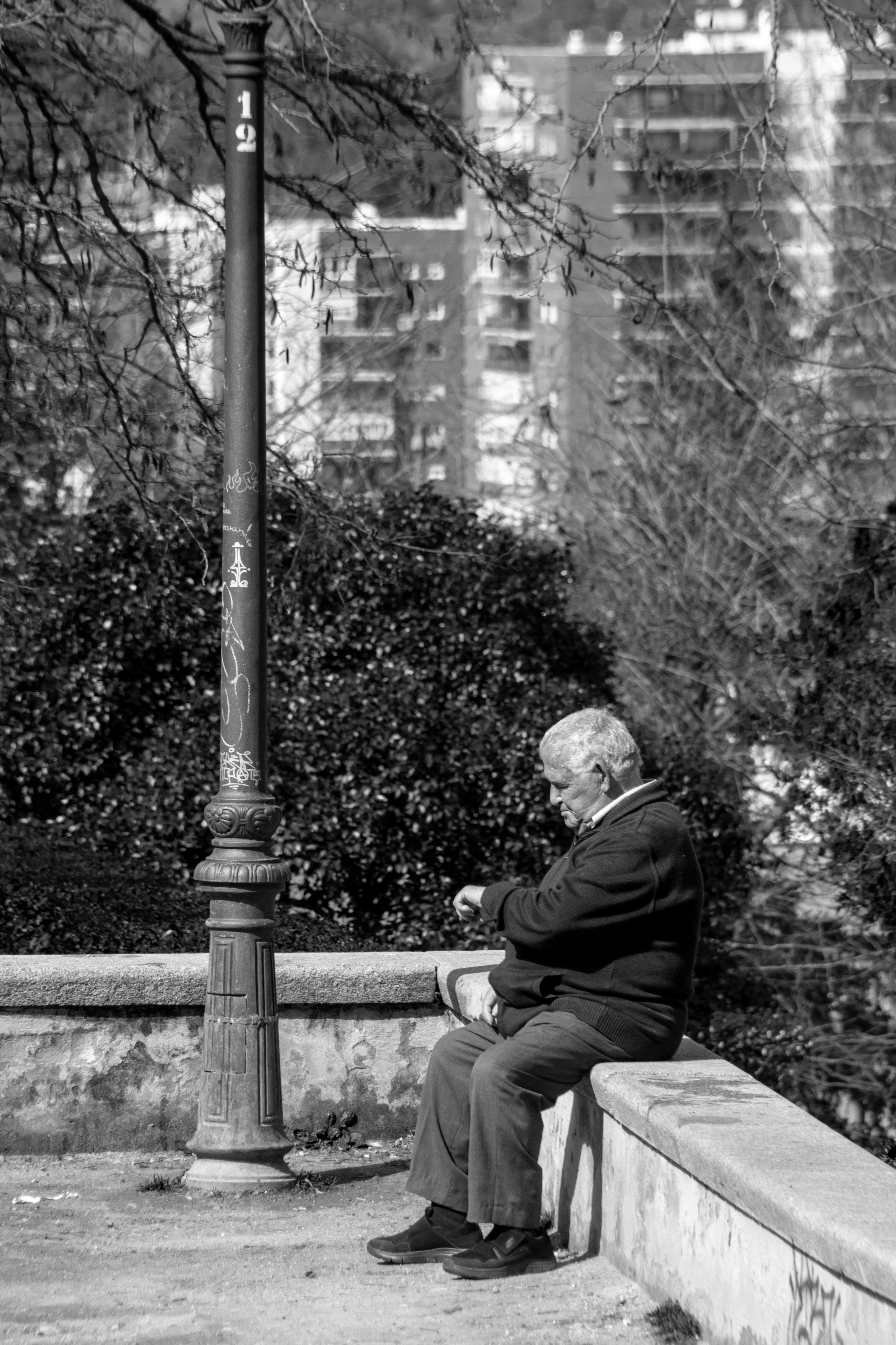 Photo gratuite de @extérieur, adulte, arbres, architecture, assis, banc ...