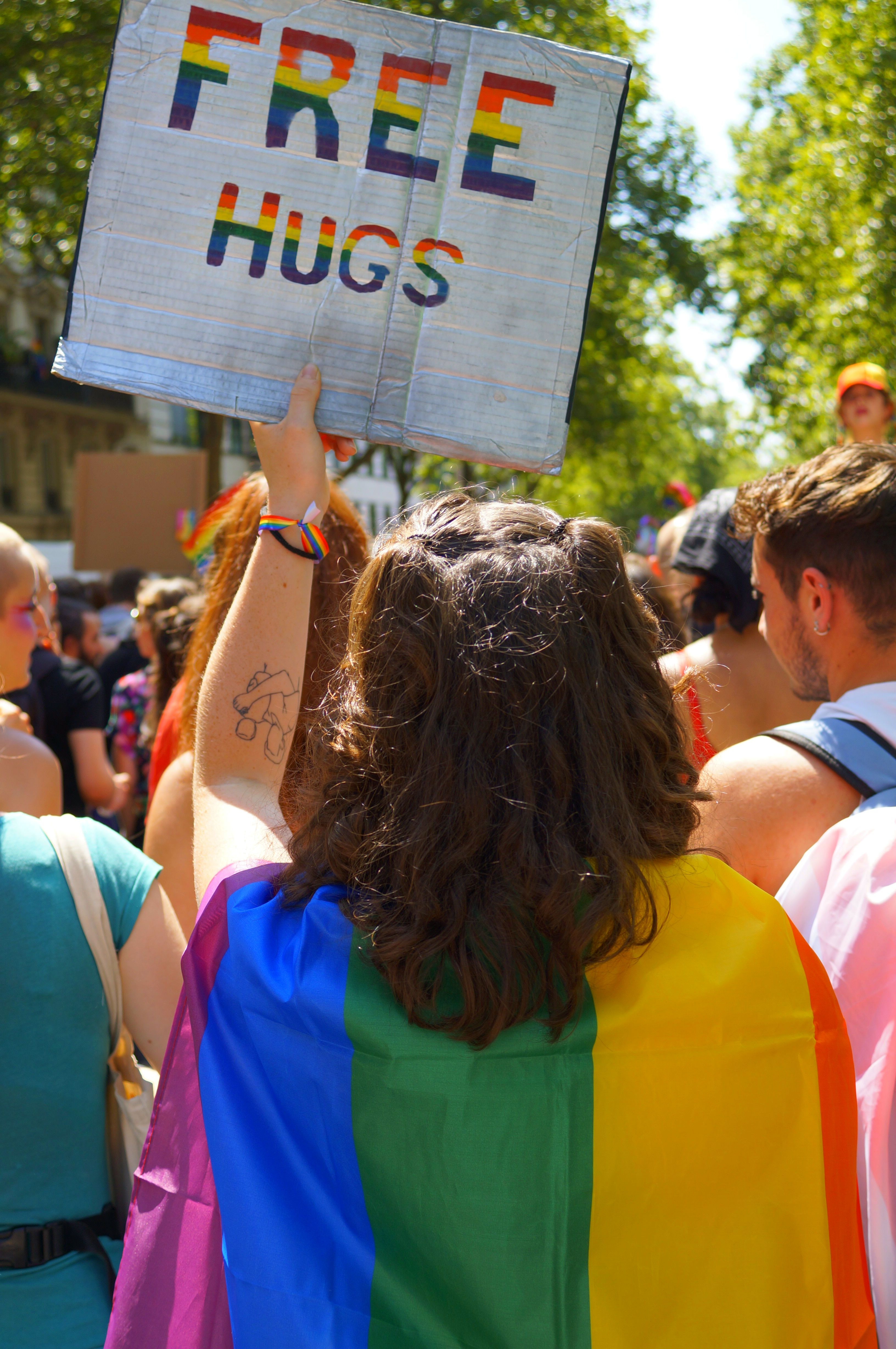 Foto de stock gratuita sobre abrazos gratis, bandera arcoiris ...