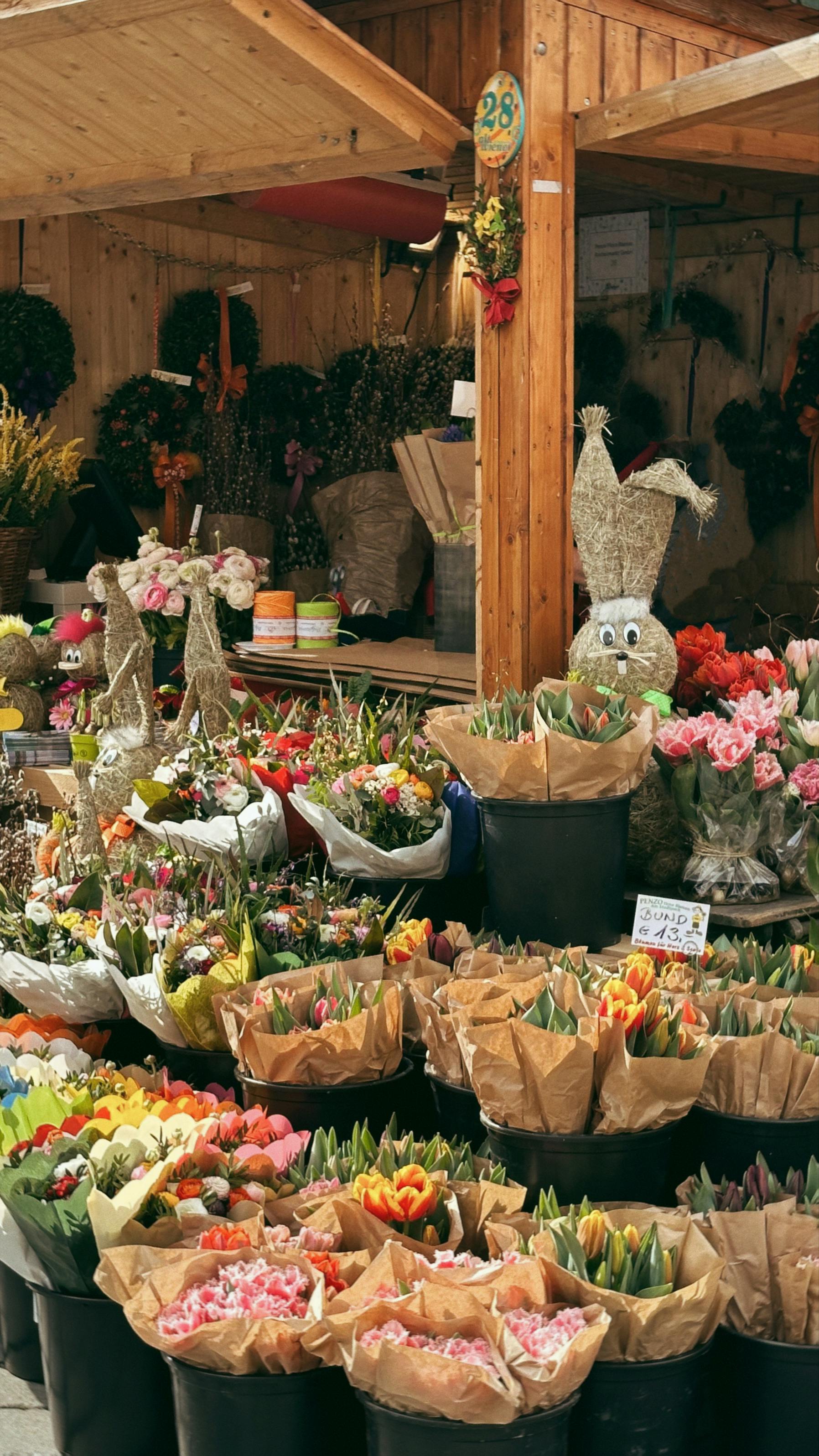 Colorful Flowers in Flower Shop · Free Stock Photo