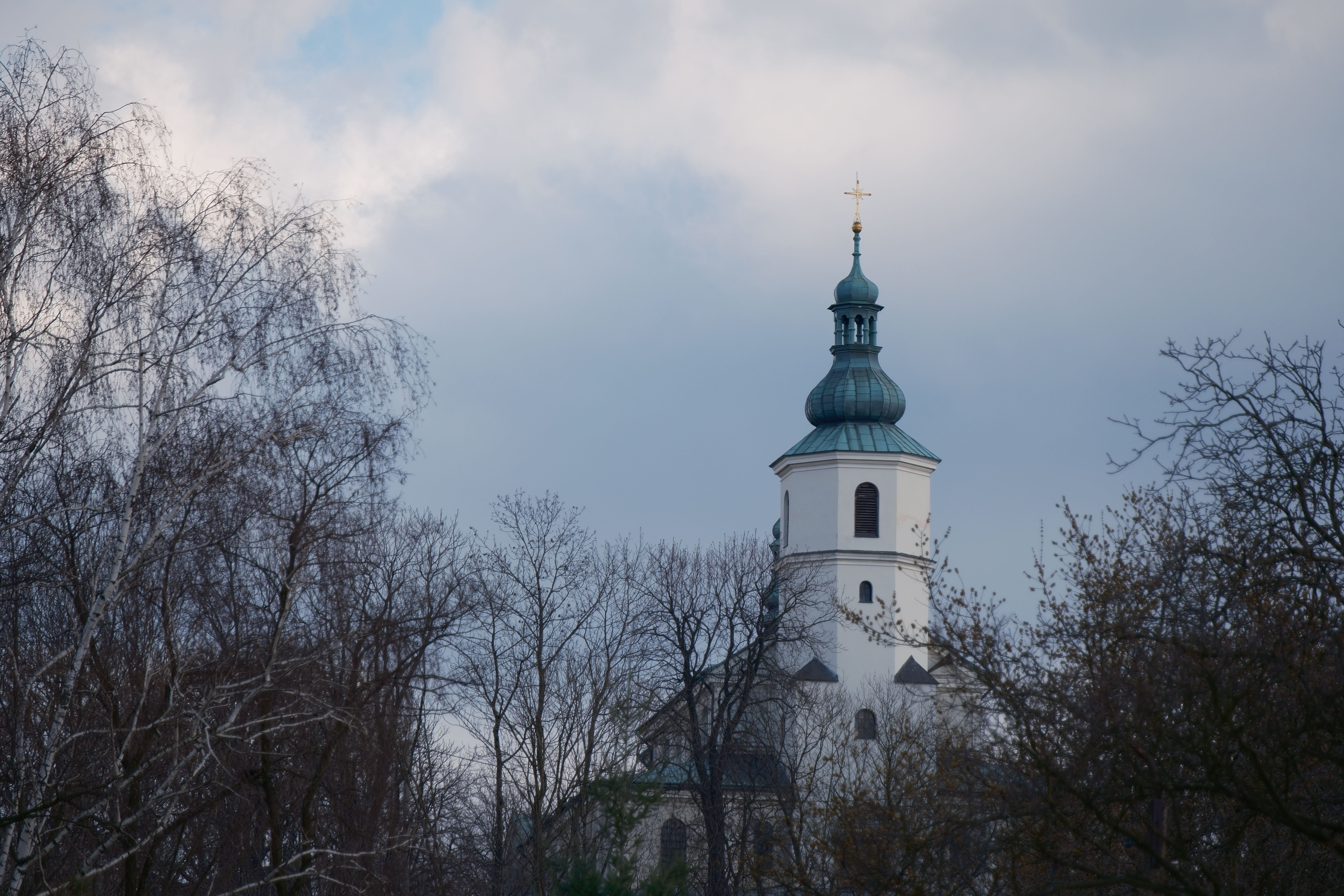 Church Tower above Trees · Free Stock Photo