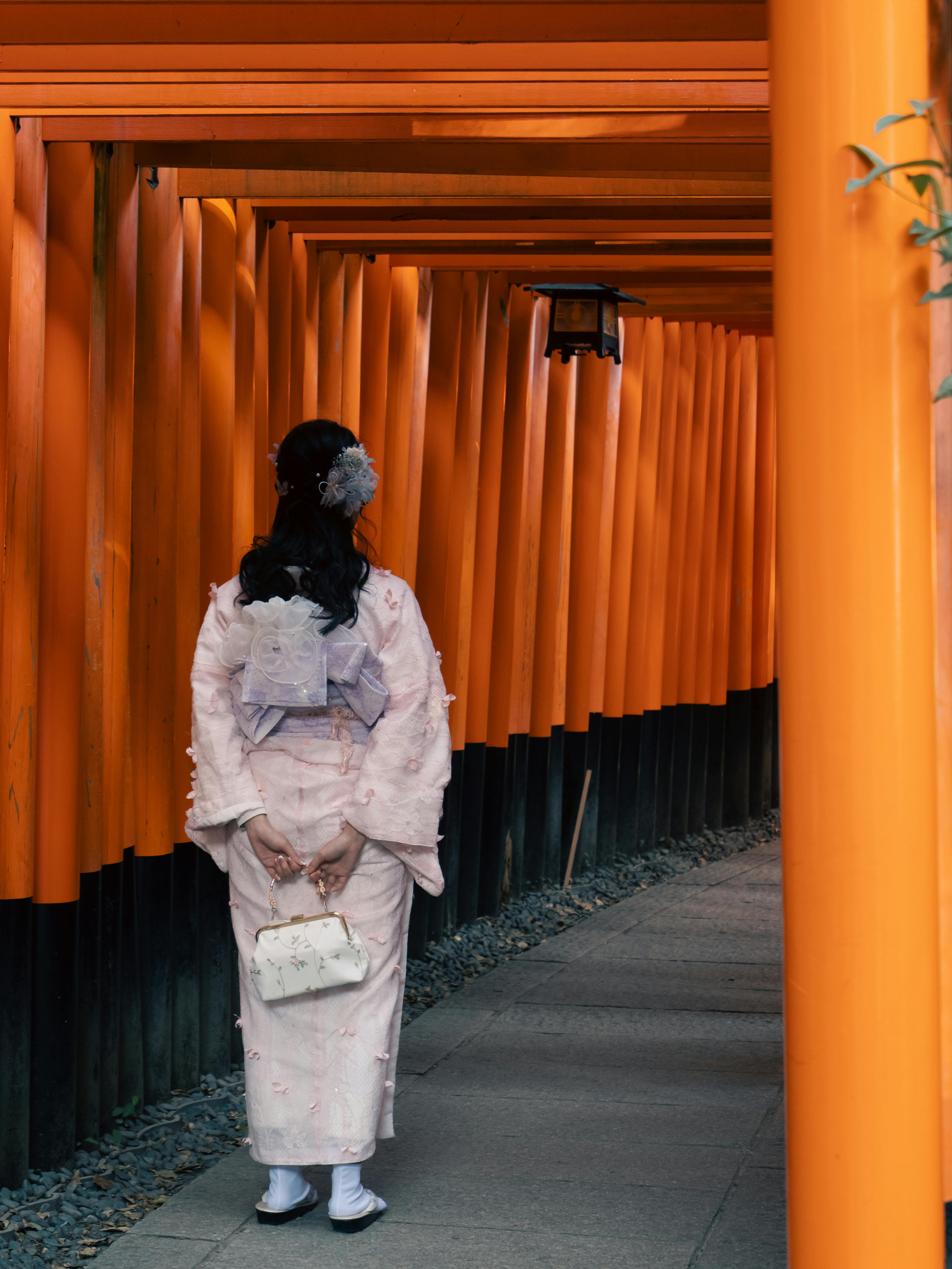 Geisha Walking Towards White Building · Free Stock Photo