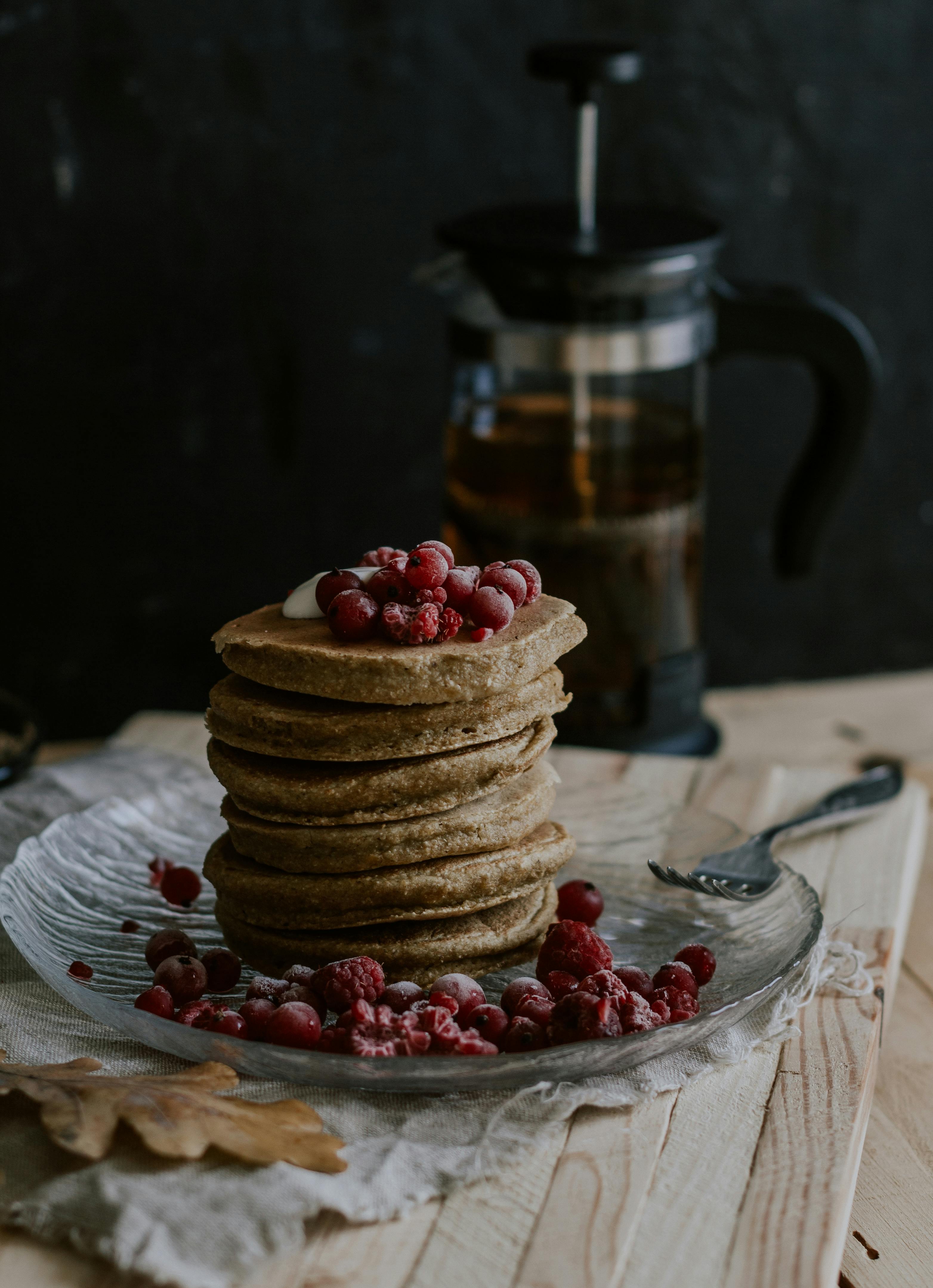 Close-Up Photo Of Pancake On Top Of The Table · Free Stock Photo