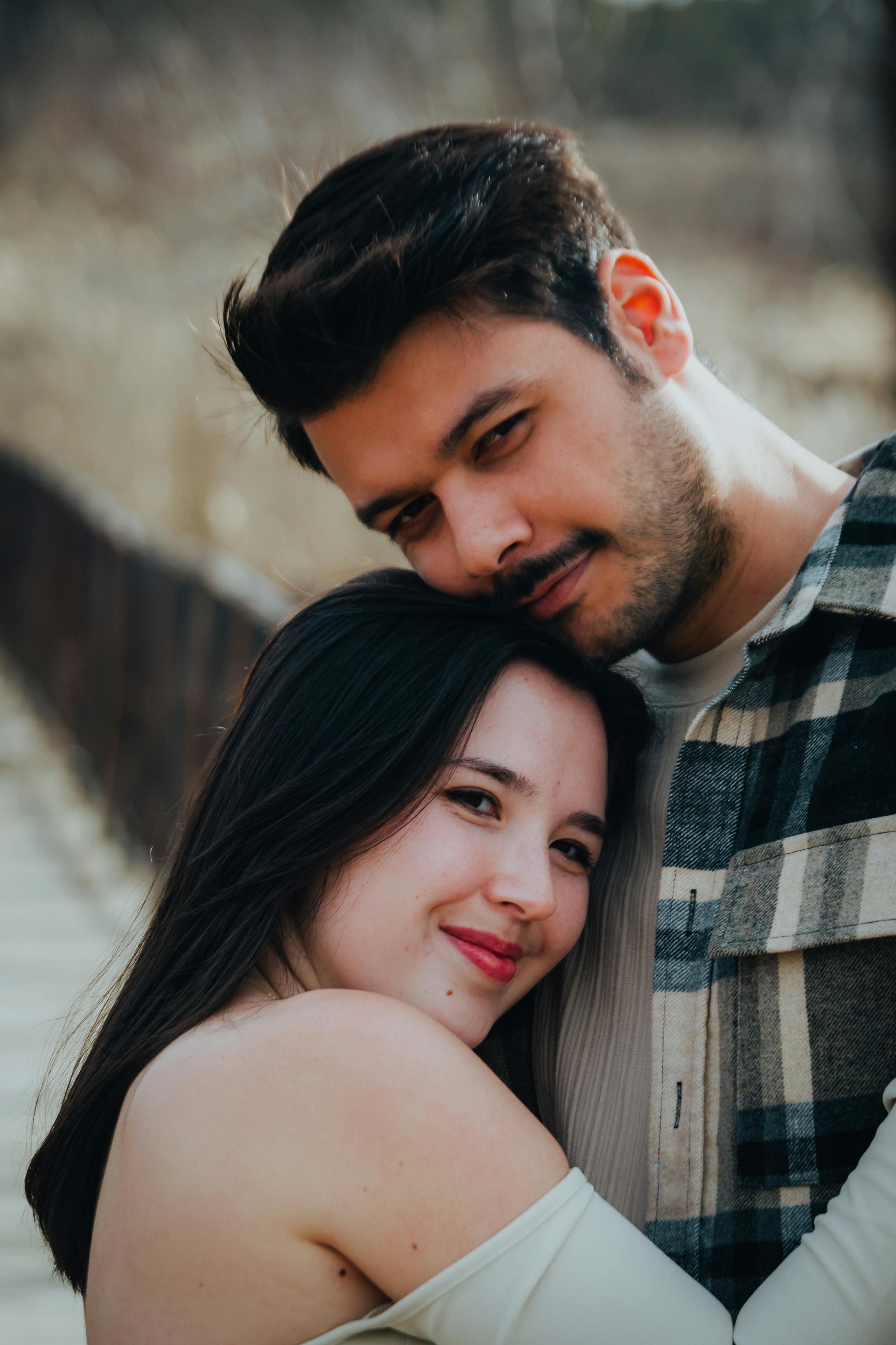 Portrait of Hugging Couple · Free Stock Photo