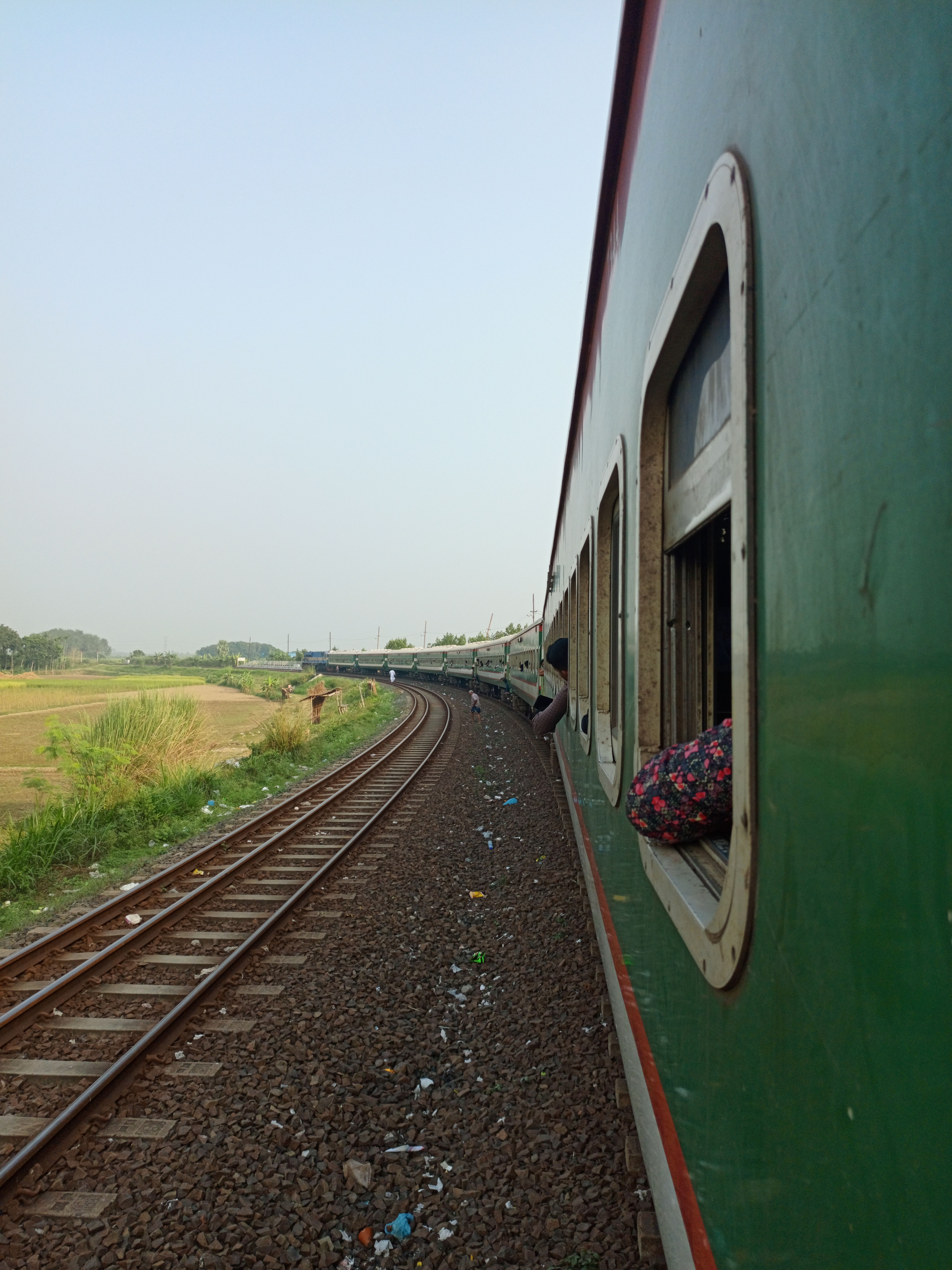 Green Train on Railway · Free Stock Photo
