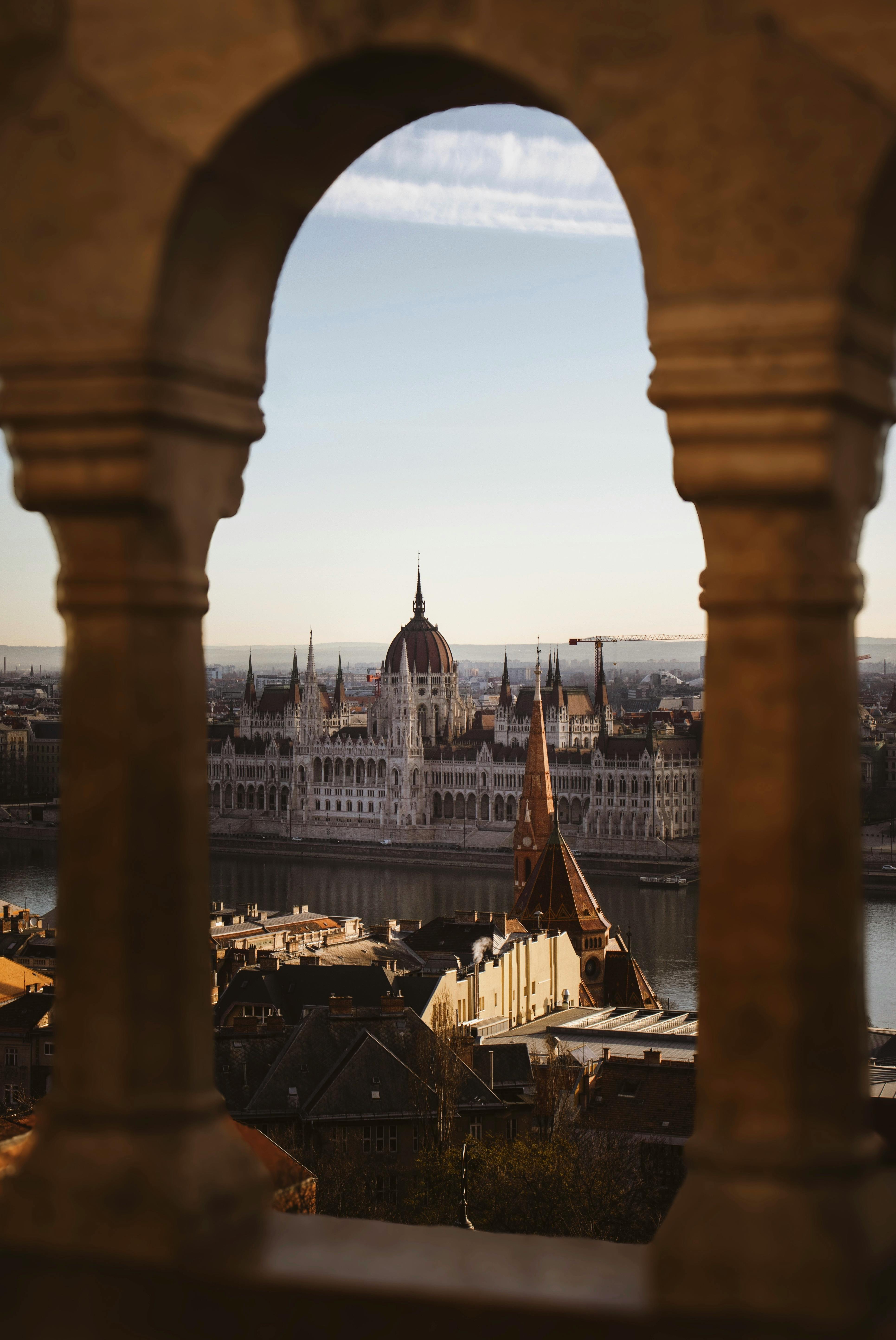 Dark Arch, and Budapest Cityscape · Free Stock Photo