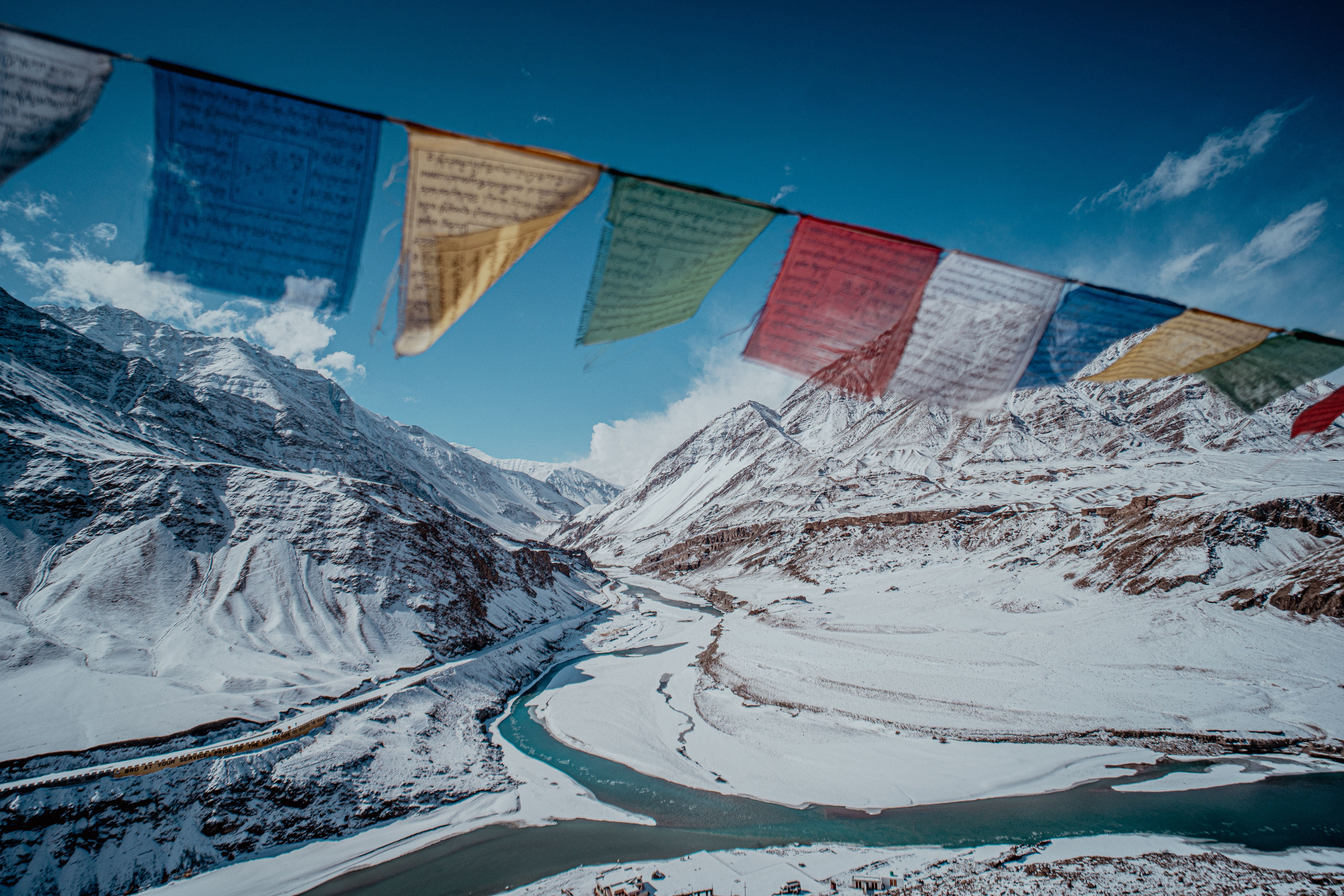 Prayer Flags in Winter · Free Stock Photo