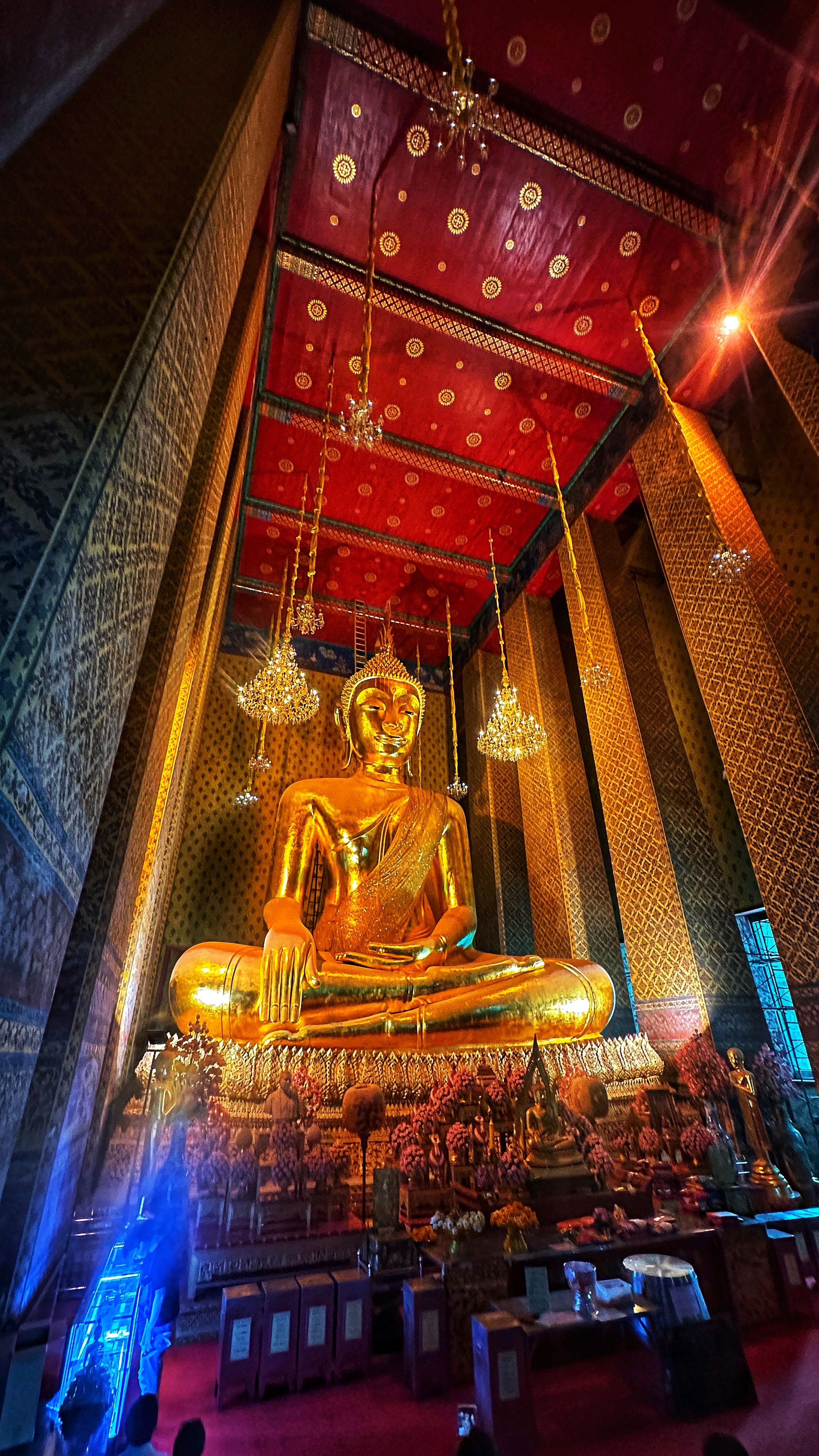 A Large Statue of Buddha Inside the Wat Kanlayanamit Temple in Bangkok ...