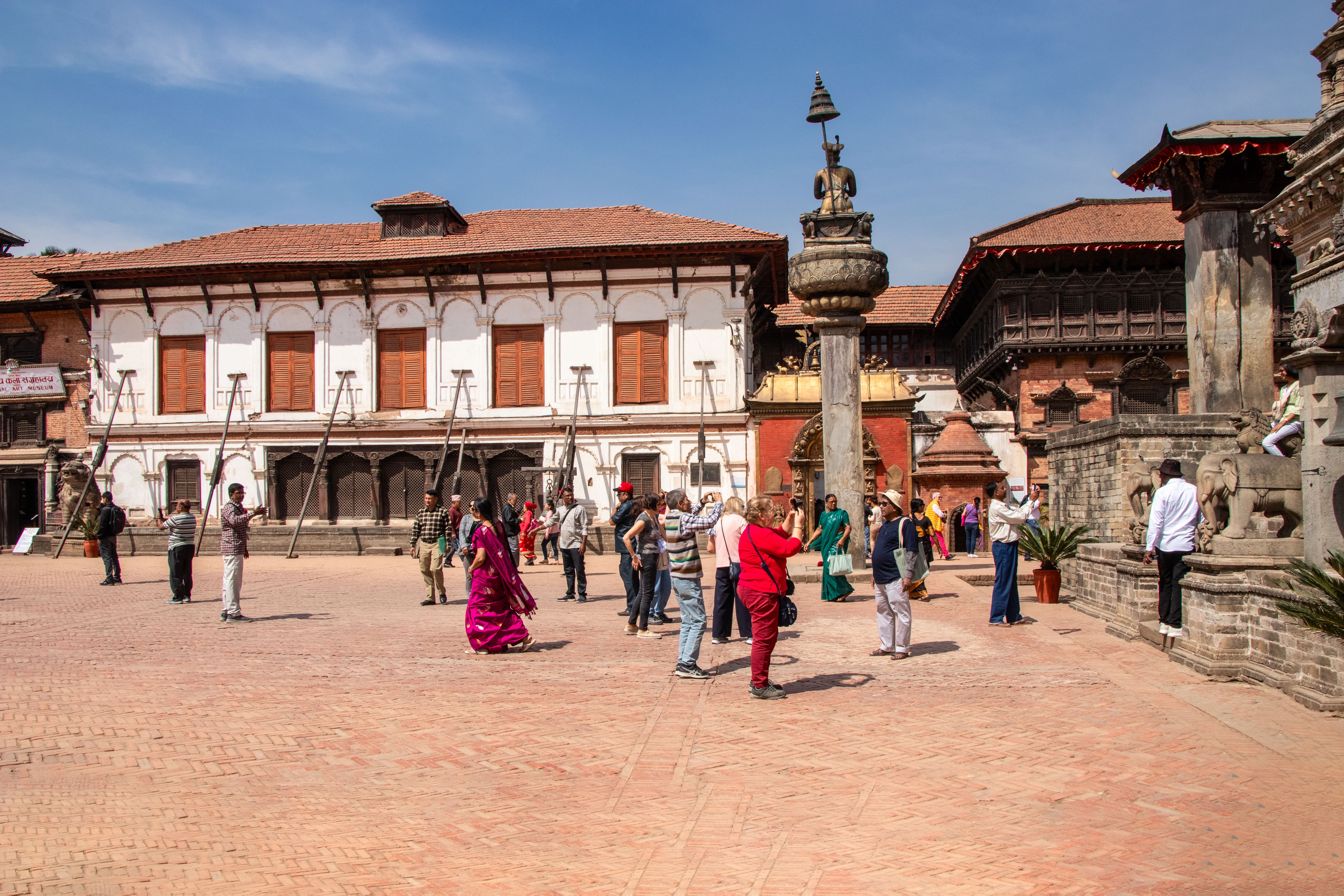Tourists at Bhaktapur Durbar Square · Free Stock Photo
