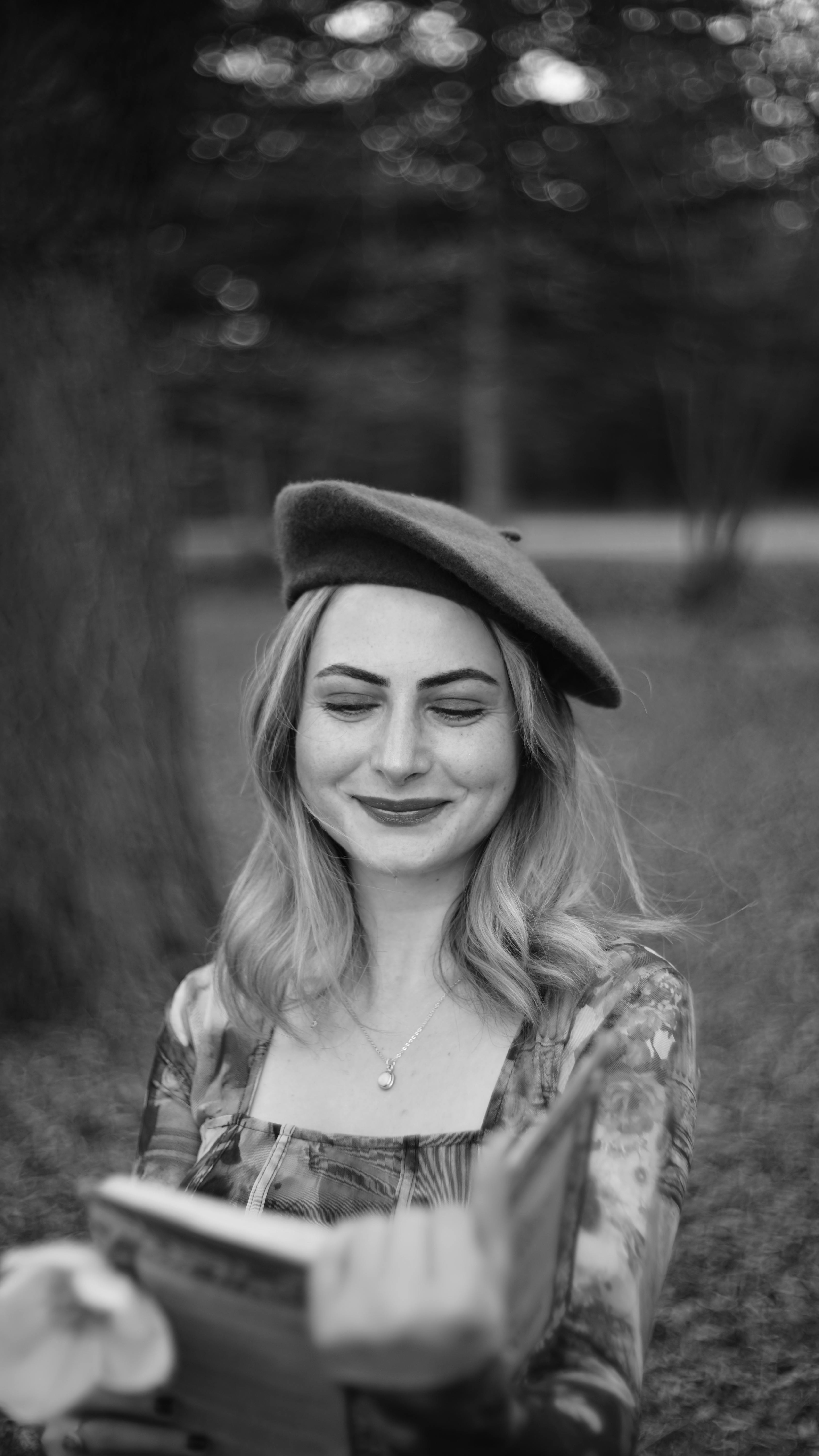 Portrait of Smiling Woman in Beret · Free Stock Photo