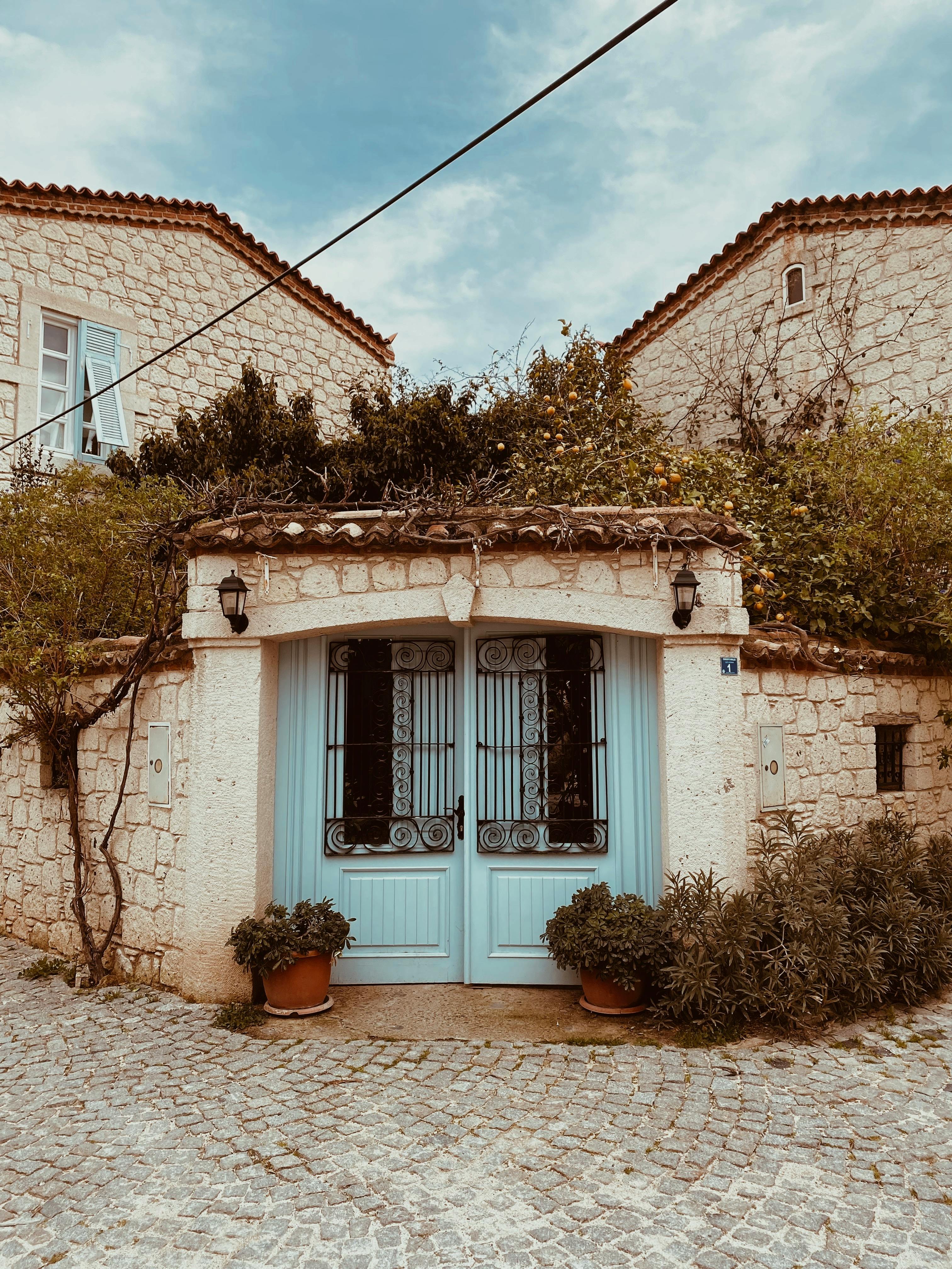 Blue Gate of a Hotel in Turkey · Free Stock Photo