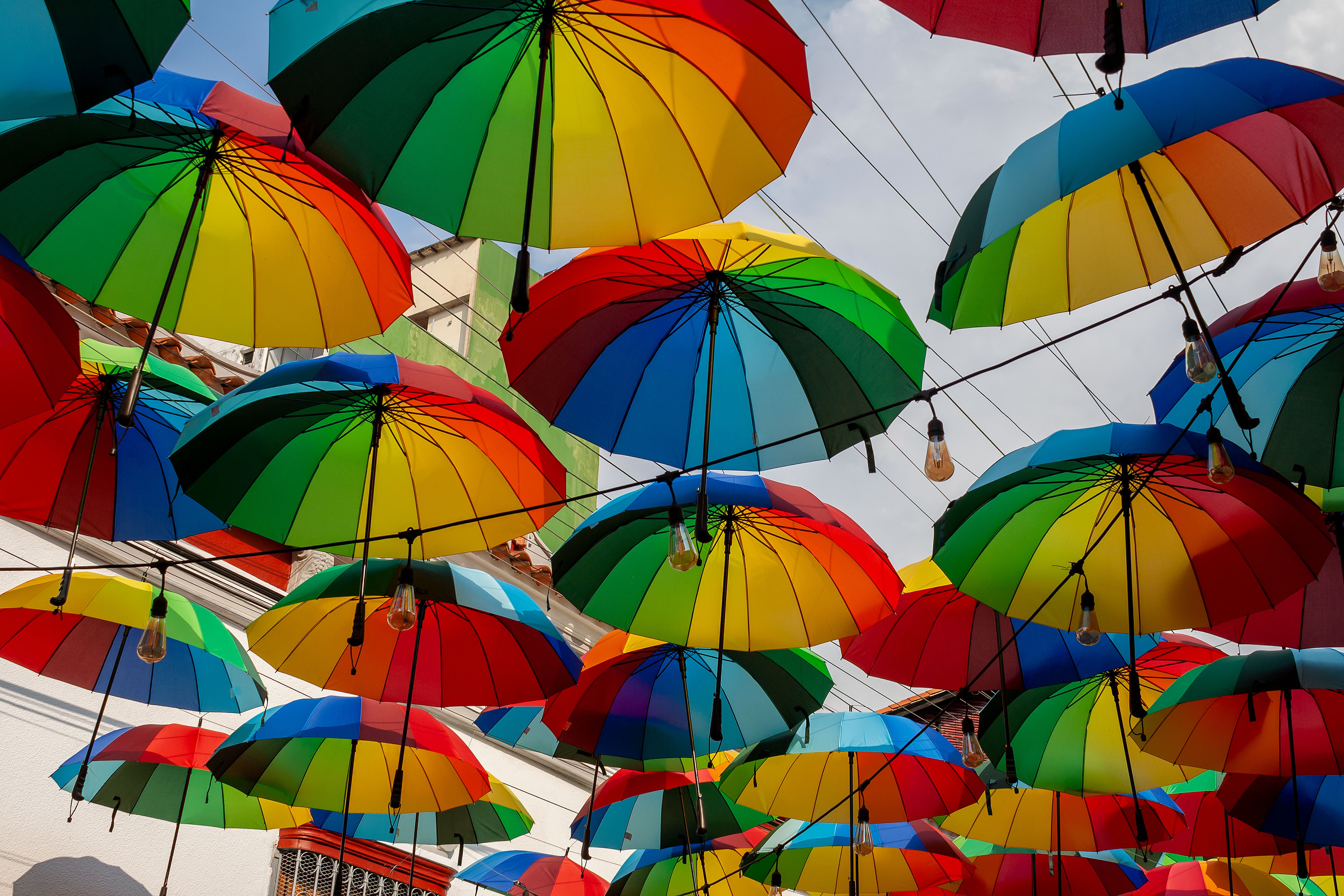 Colorful Umbrellas in Summer · Free Stock Photo