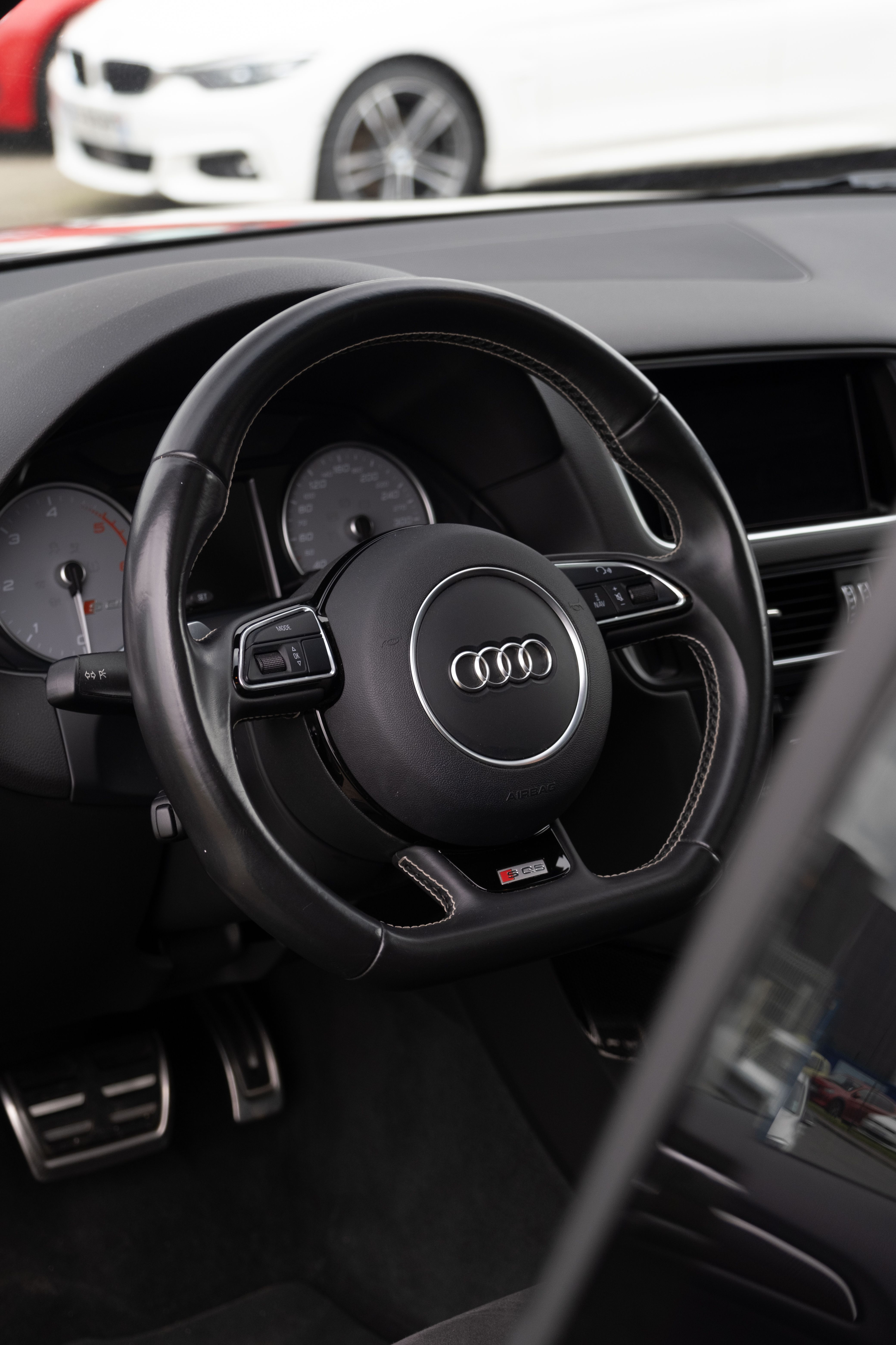 Steering Wheel in Audi Car · Free Stock Photo