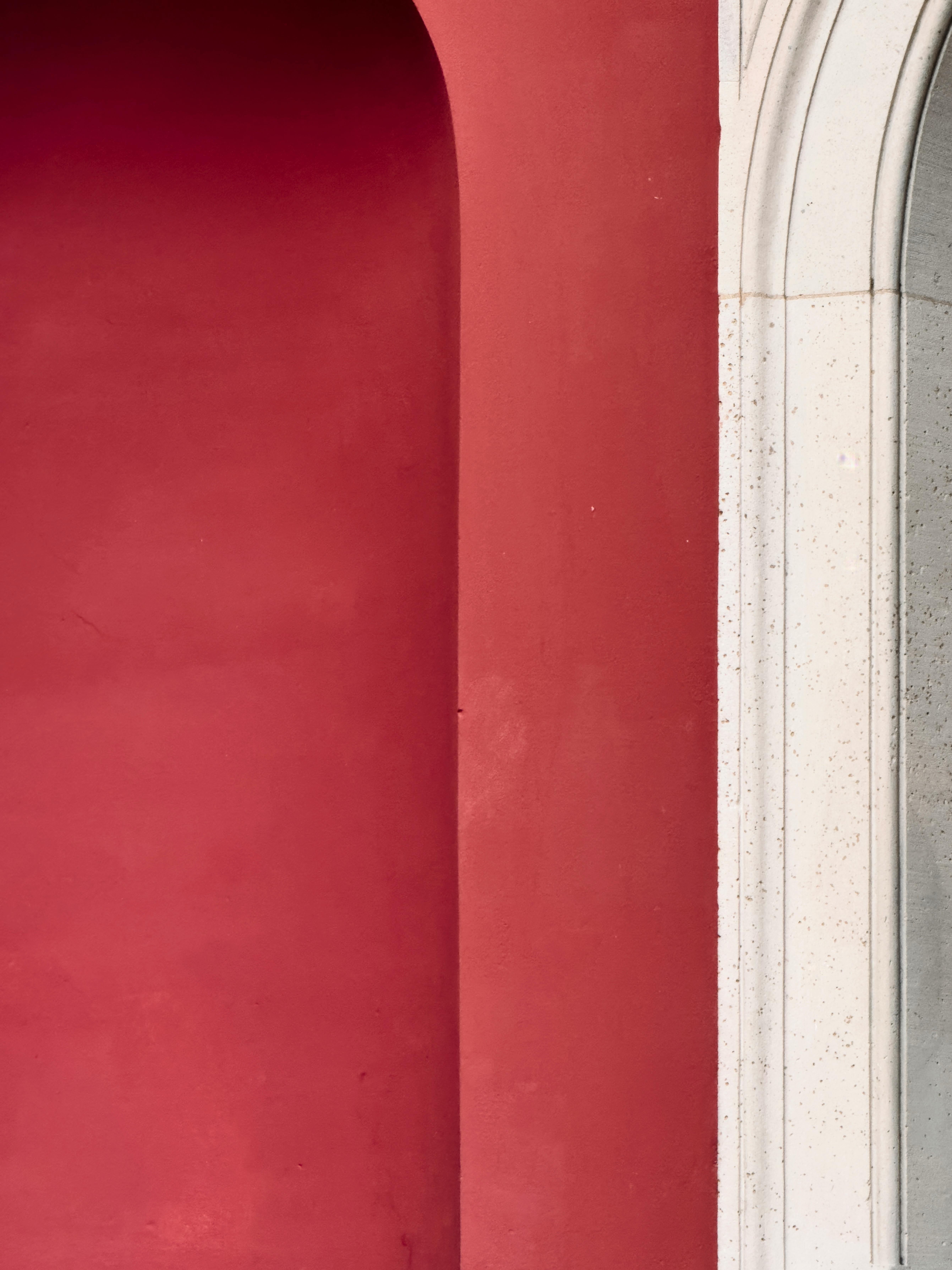 Close-up of a Red Wall and a Part of an Arch · Free Stock Photo