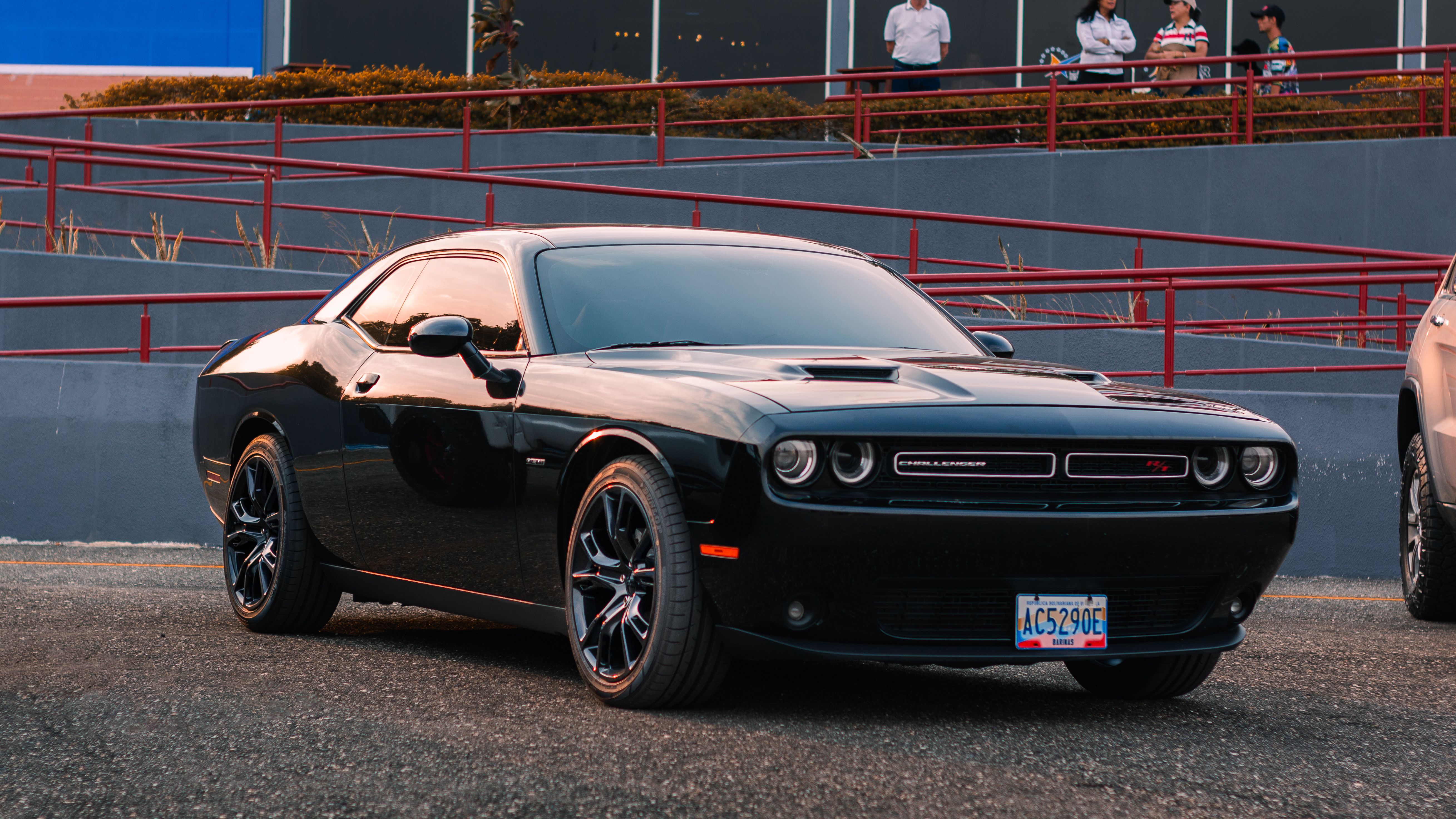 Metal Emblem on a Fender of Green Dodge Challenger SRT Hellcat · Free ...