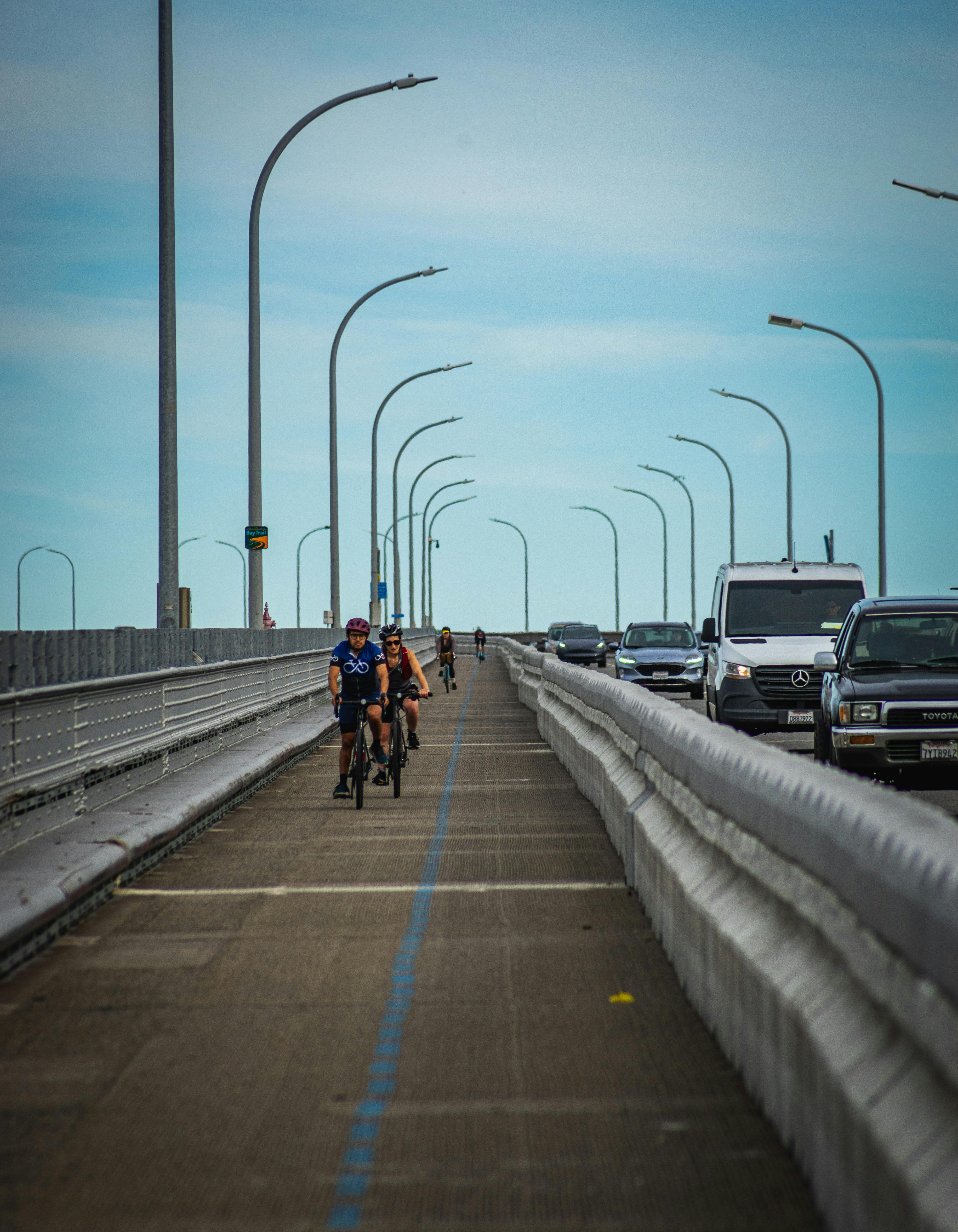 Bicycle Lane along Highway · Free Stock Photo
