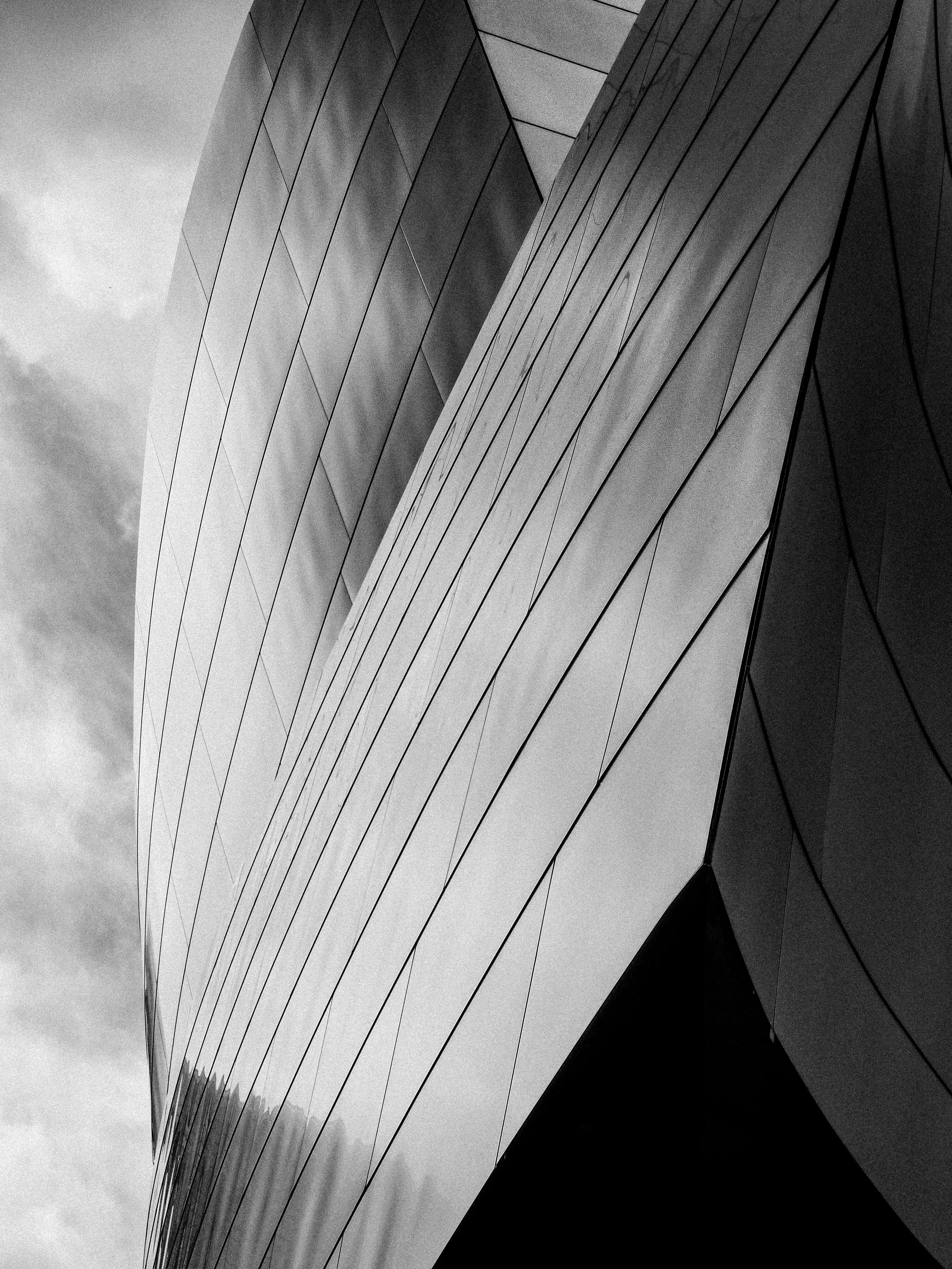 Closeup of a Modern Titanium Tiled Building · Free Stock Photo