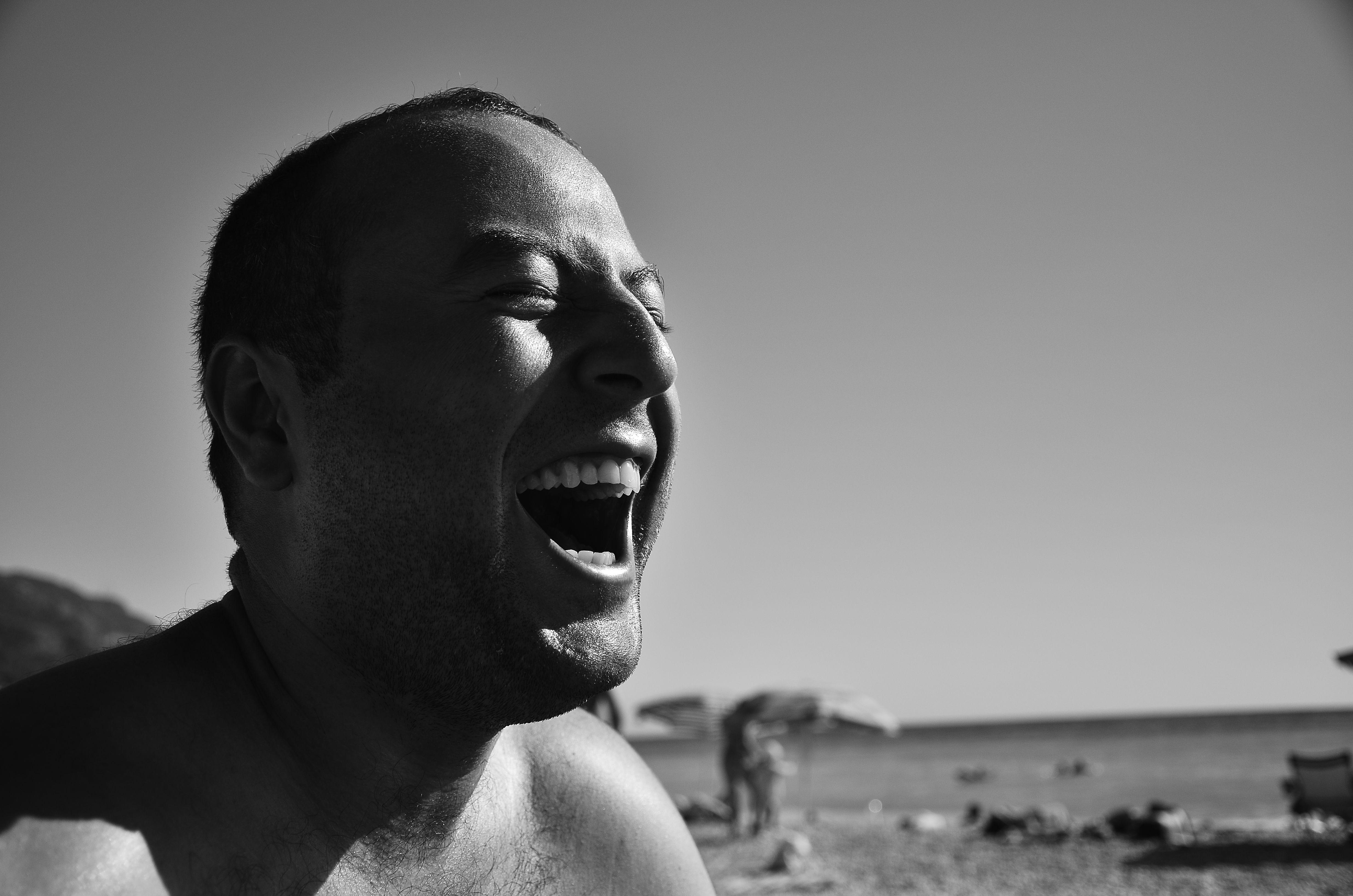 Portrait of a Laughing Man · Free Stock Photo