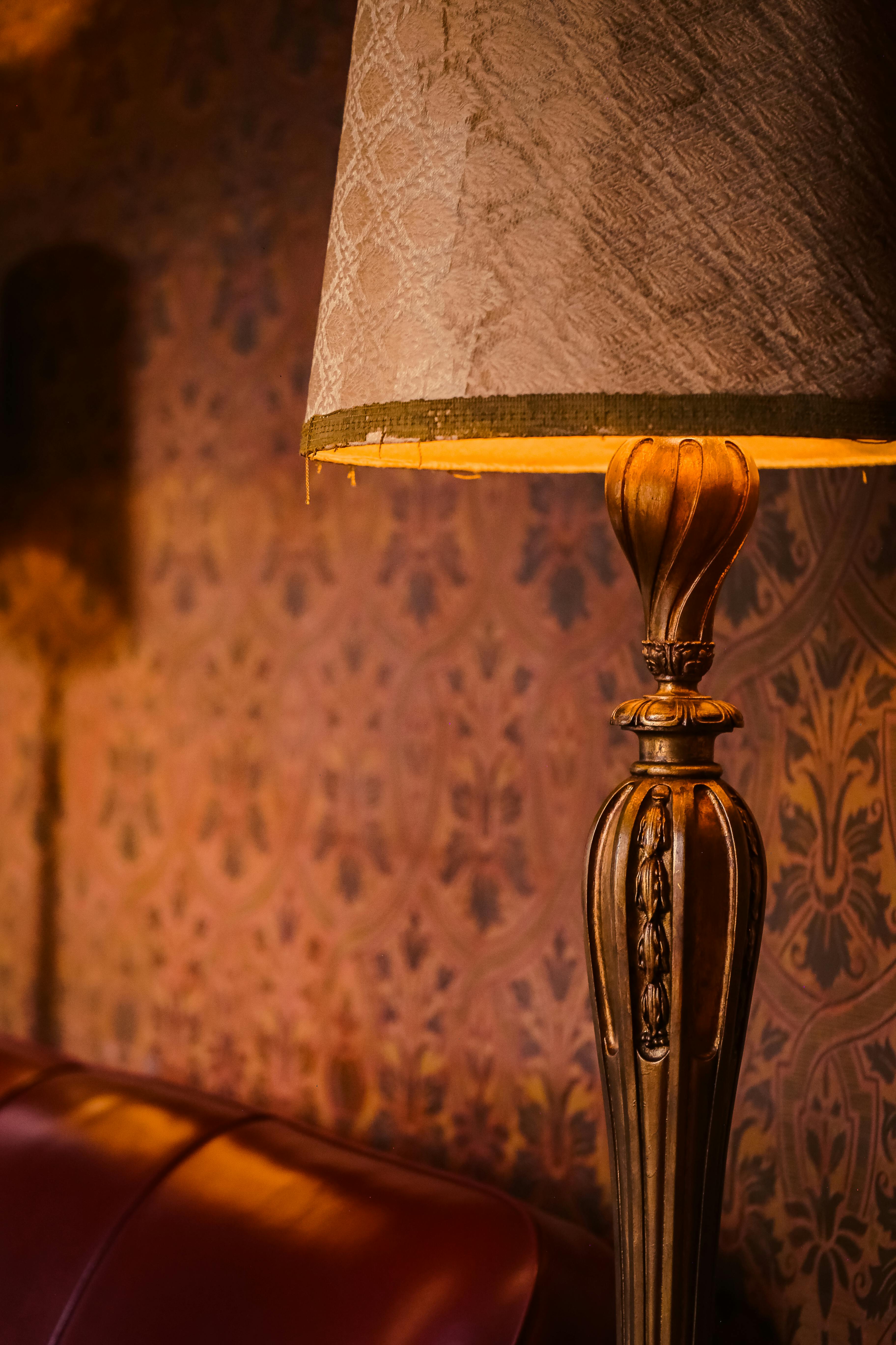 Old-Fashioned Lamp with a Shade · Free Stock Photo