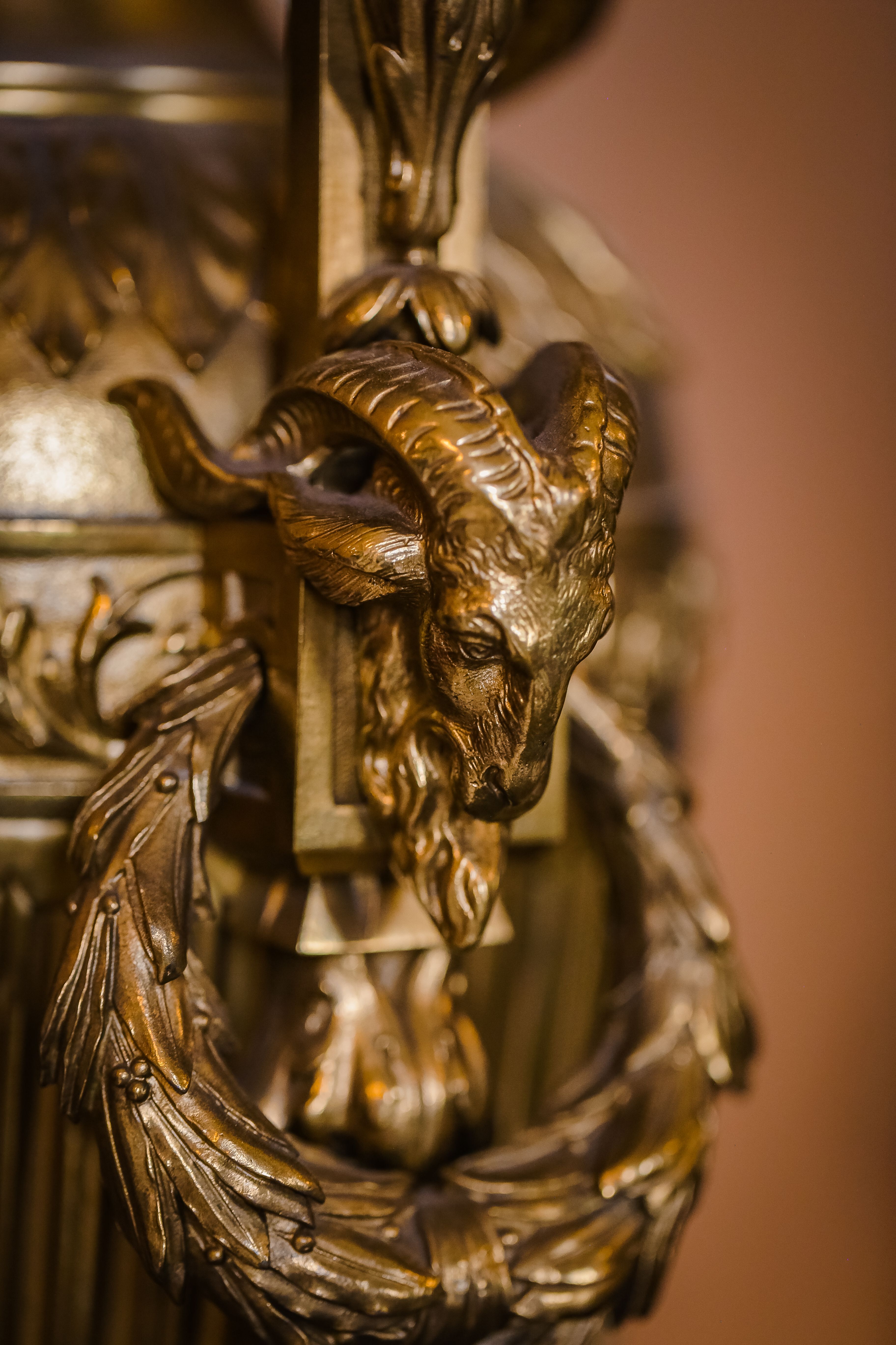 Gold Ornamental Goat Head · Free Stock Photo
