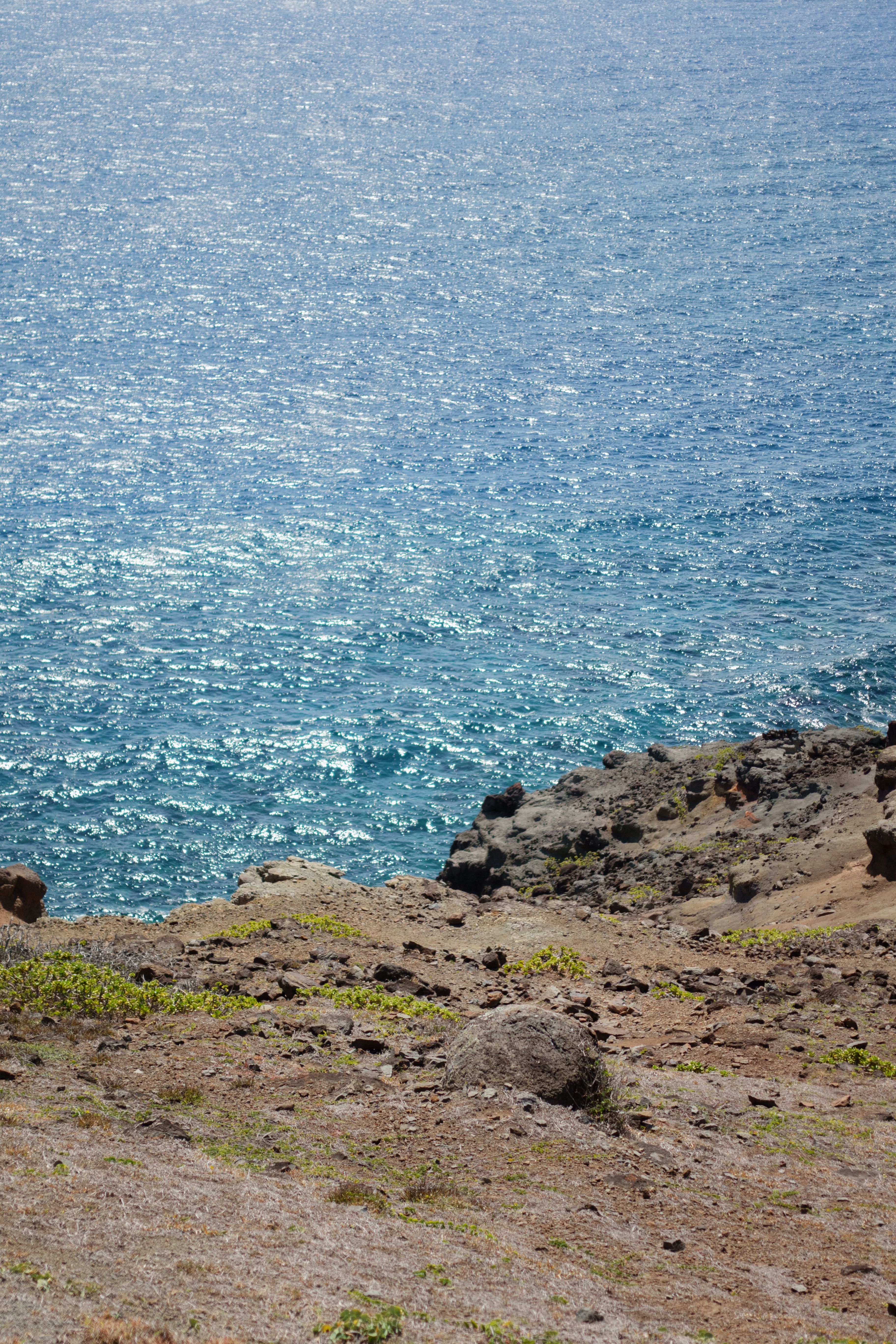 Edge of Cliff and Ocean · Free Stock Photo