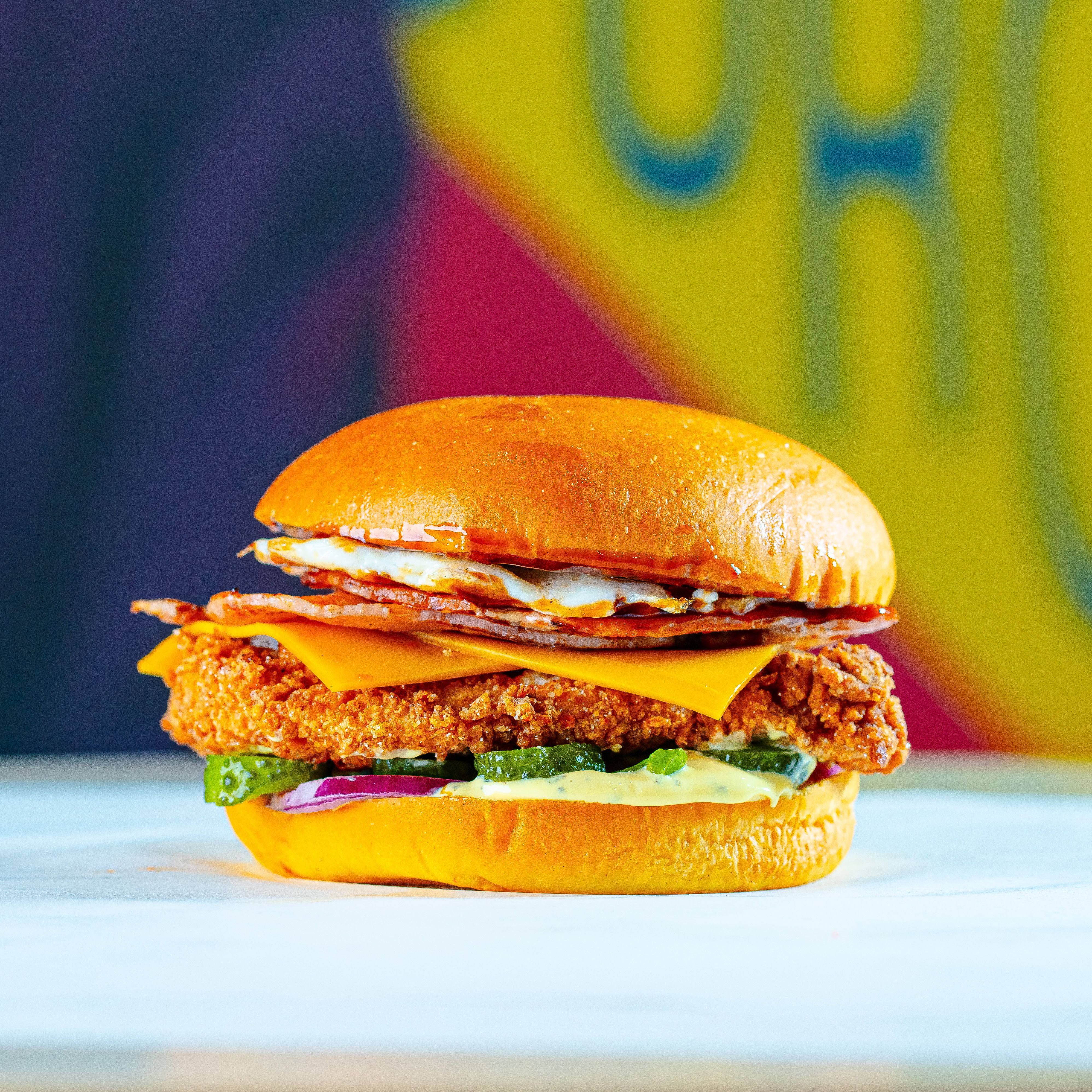 Close up of a Hamburger on a Table · Free Stock Photo