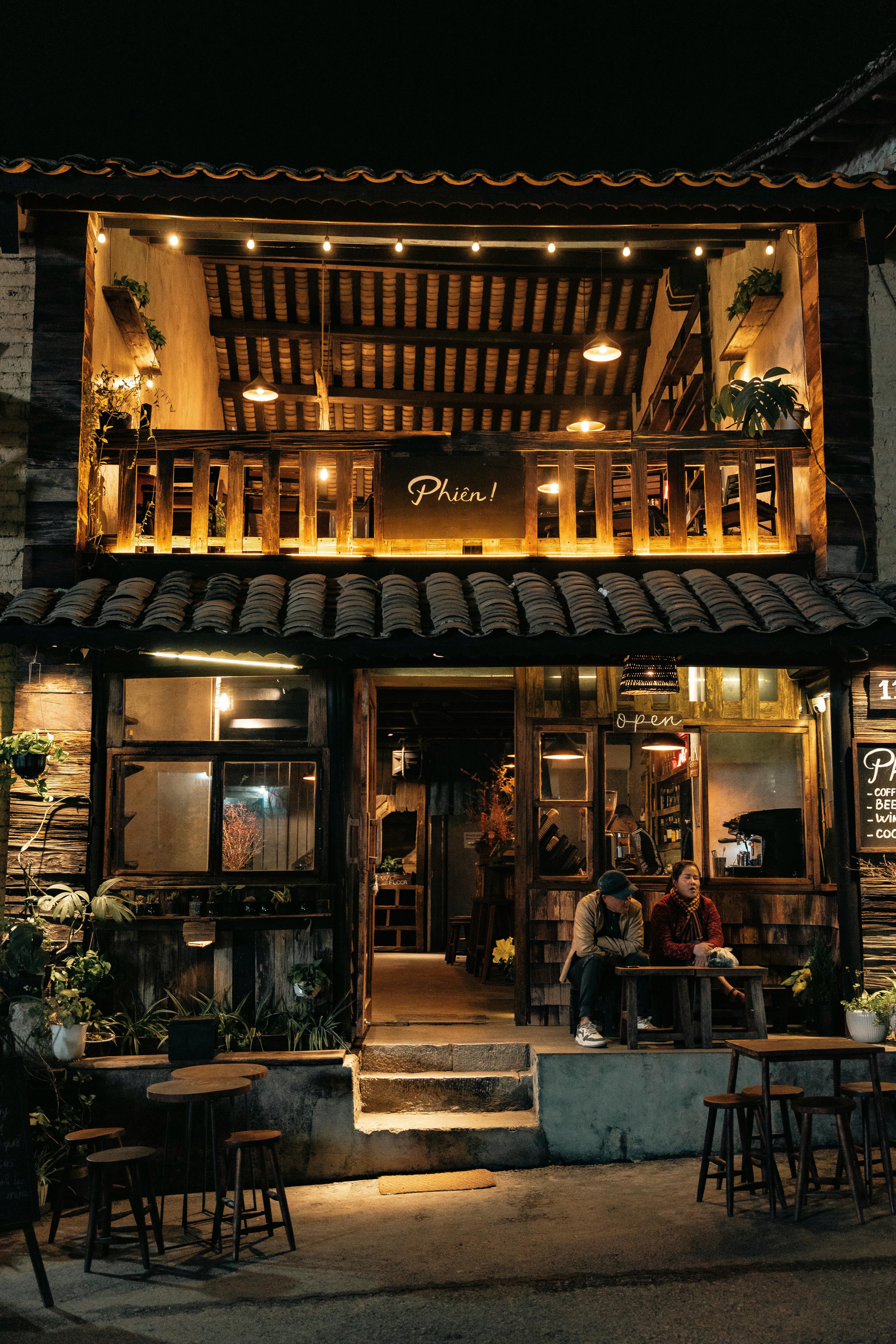 Lights on Restaurant Building at Night · Free Stock Photo