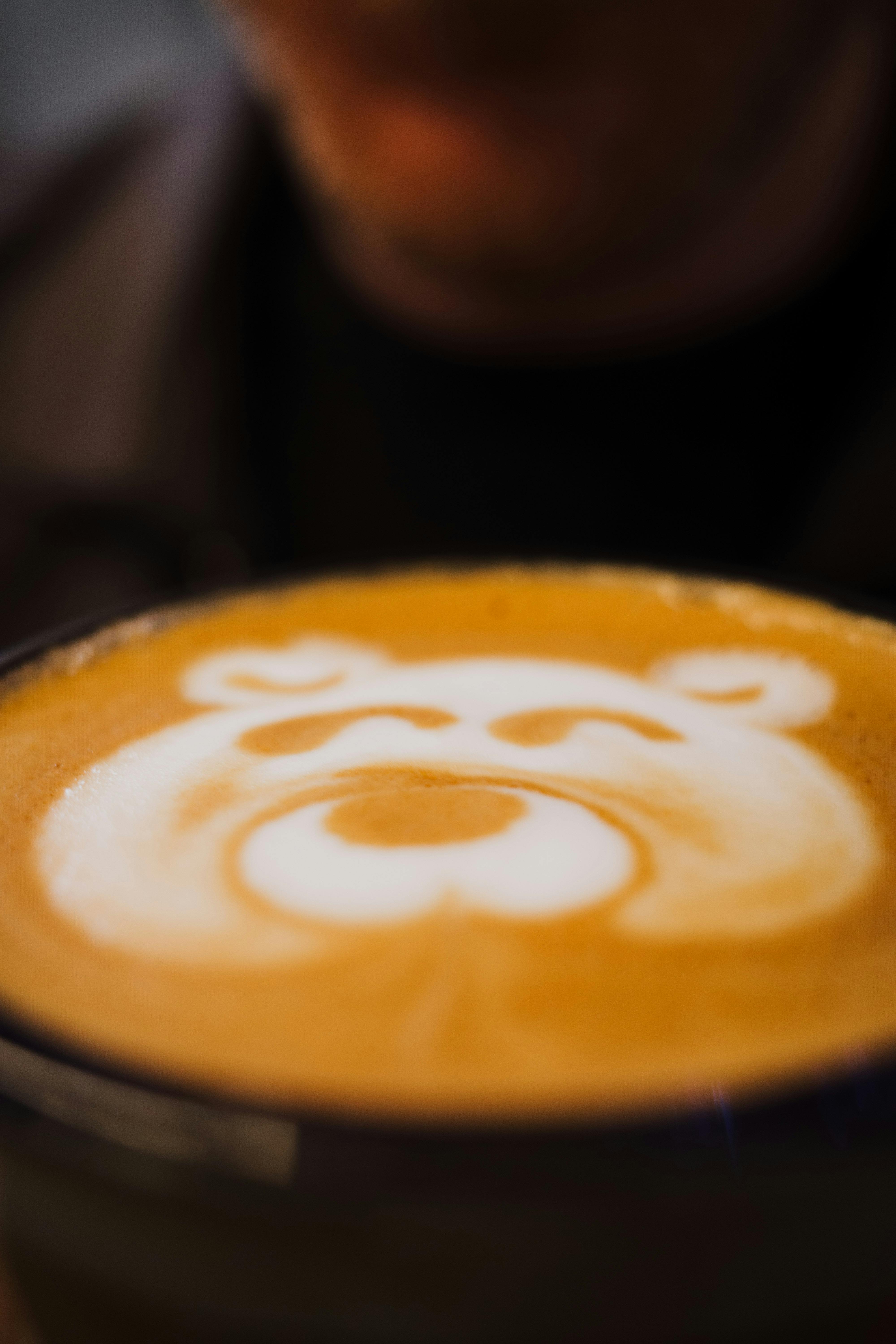 Coffee Surface with Latte Art · Free Stock Photo