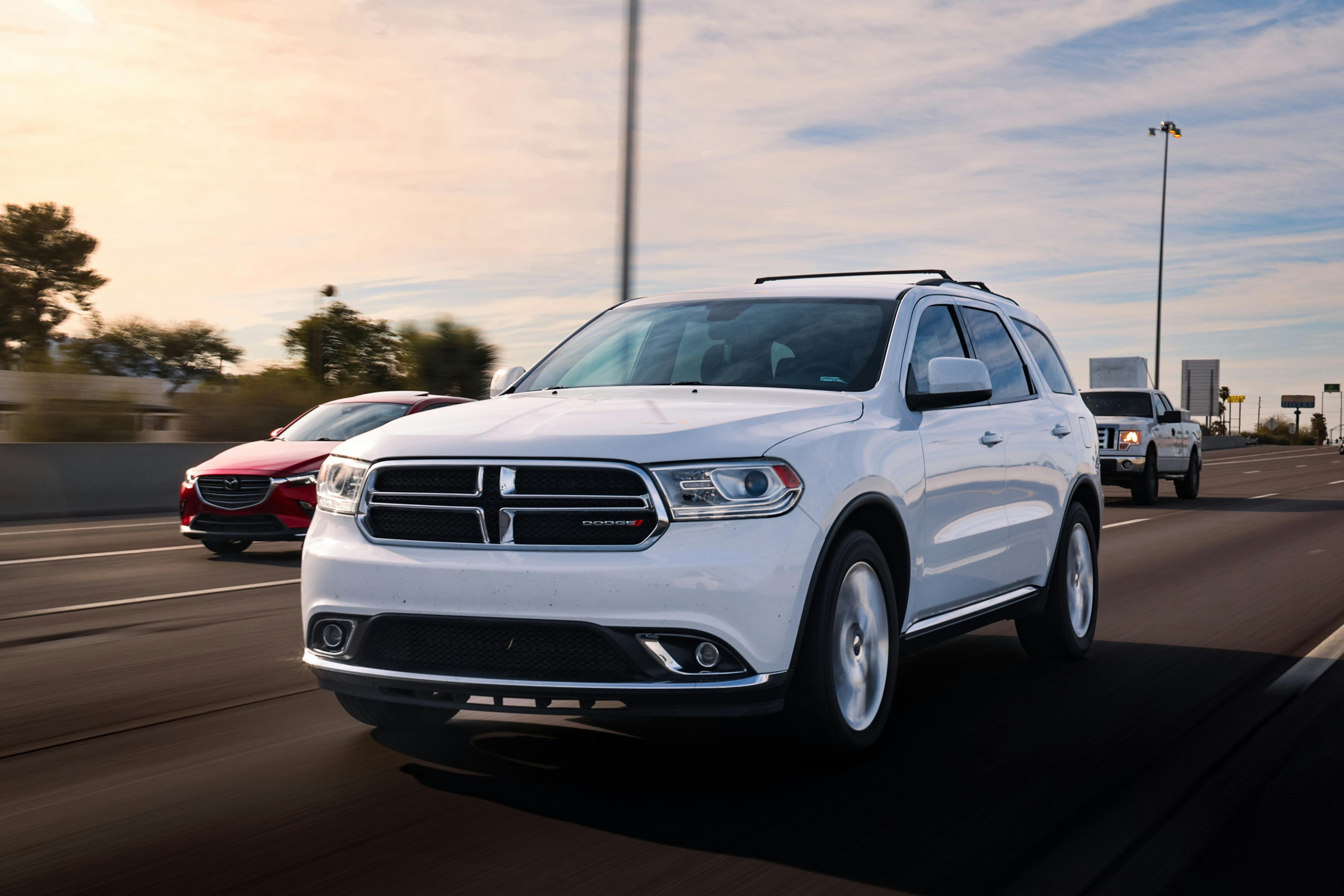White Dodge Durango on Street · Free Stock Photo