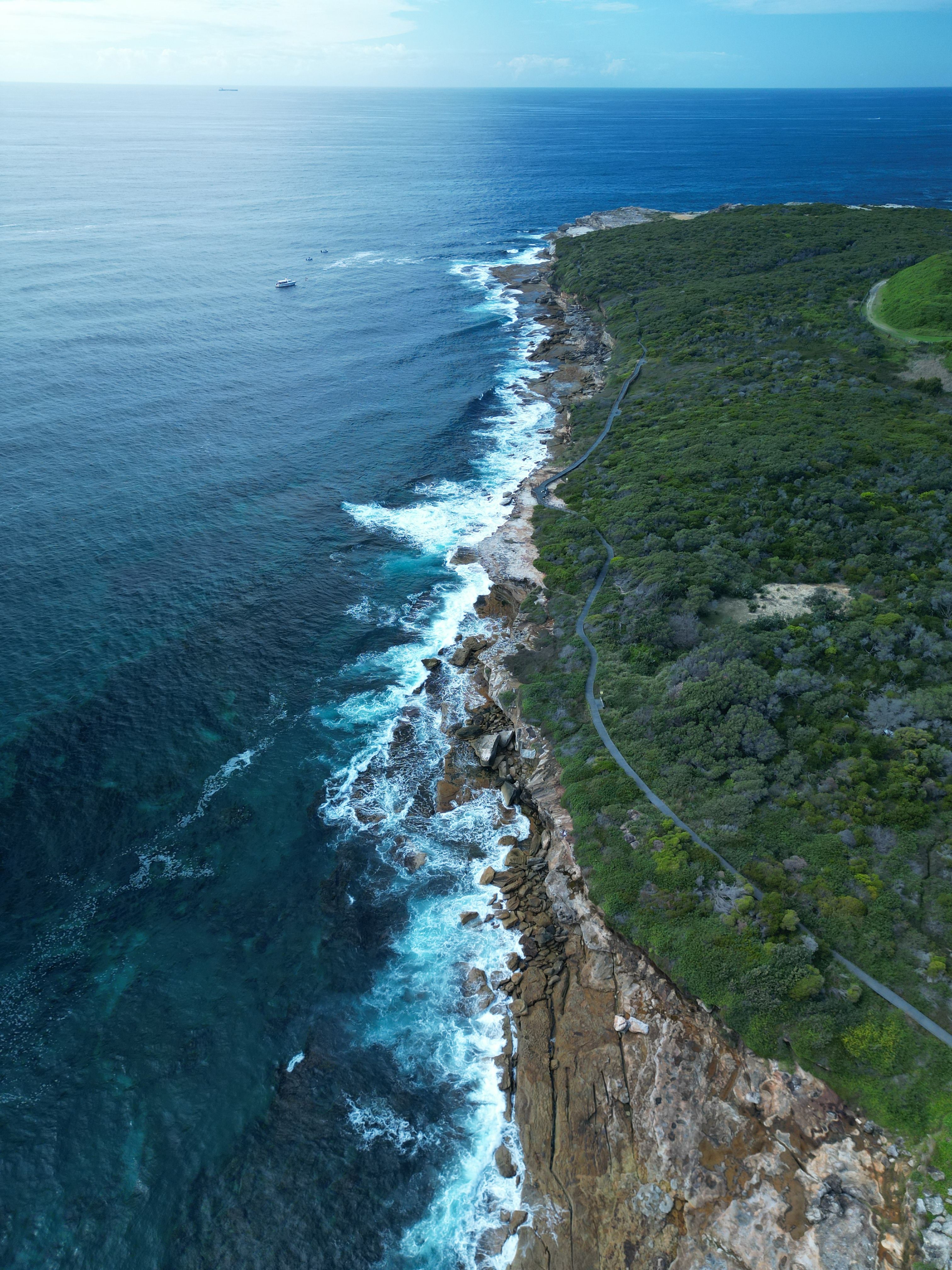 Birds Eye View of Sea Coast · Free Stock Photo