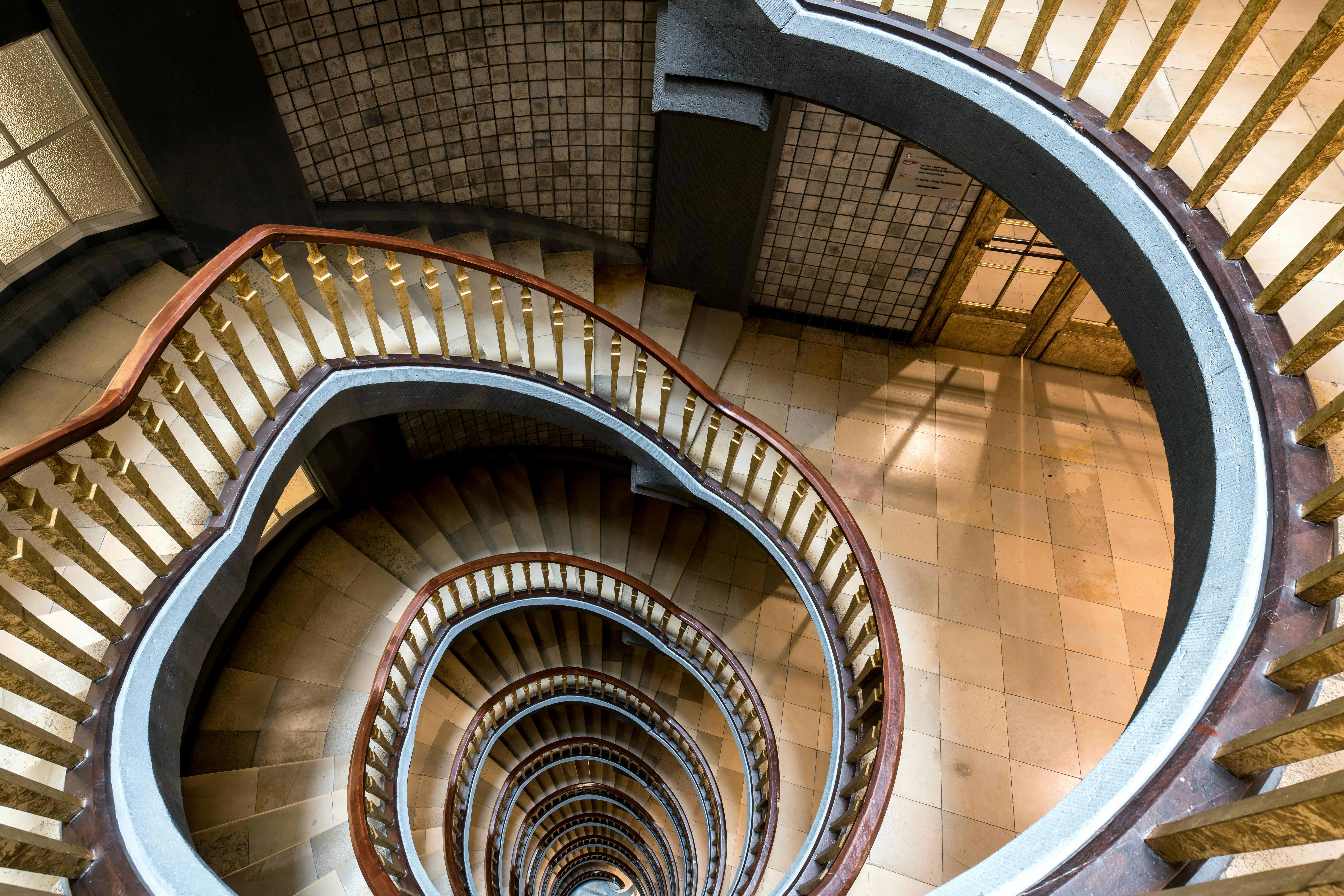 View of a Spiral Staircase from the Top · Free Stock Photo