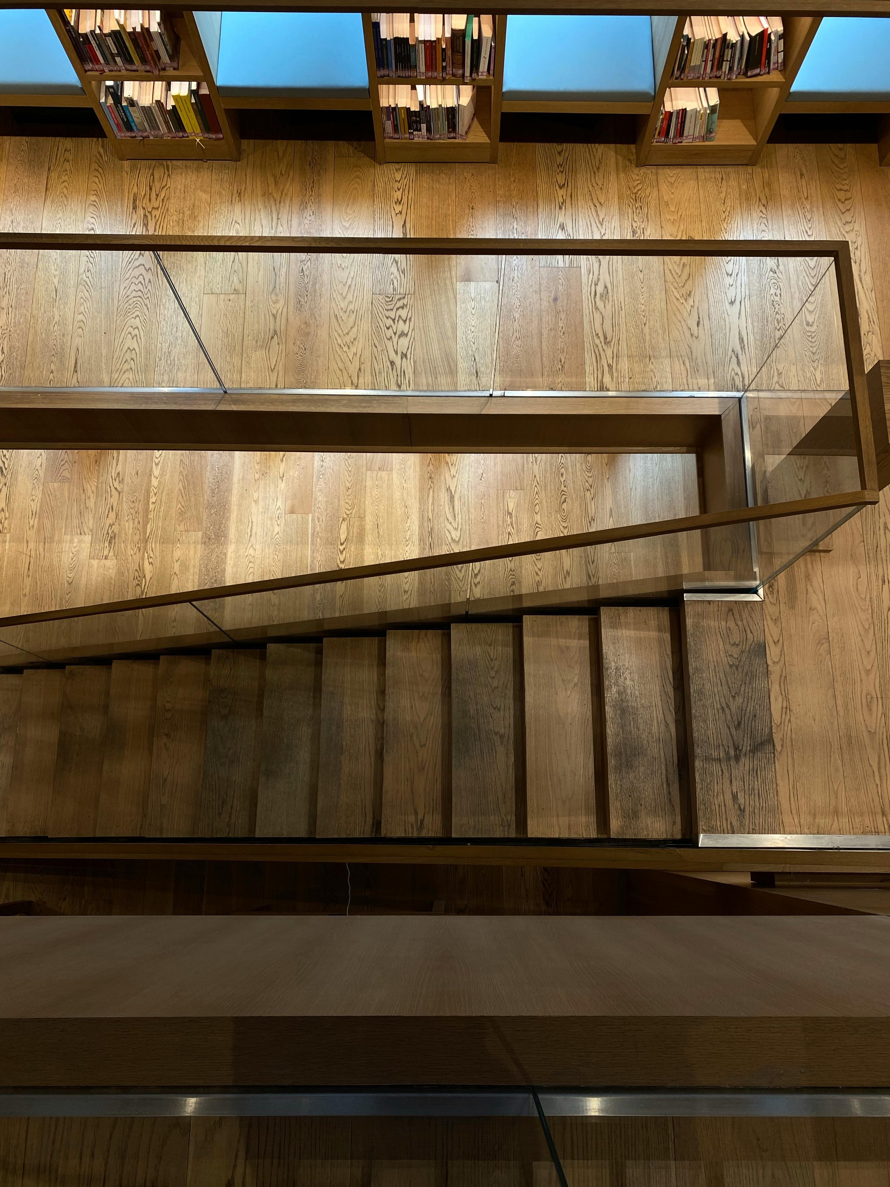 Top View of the Staircase Inside the Ataturk Cultural Center Library in ...