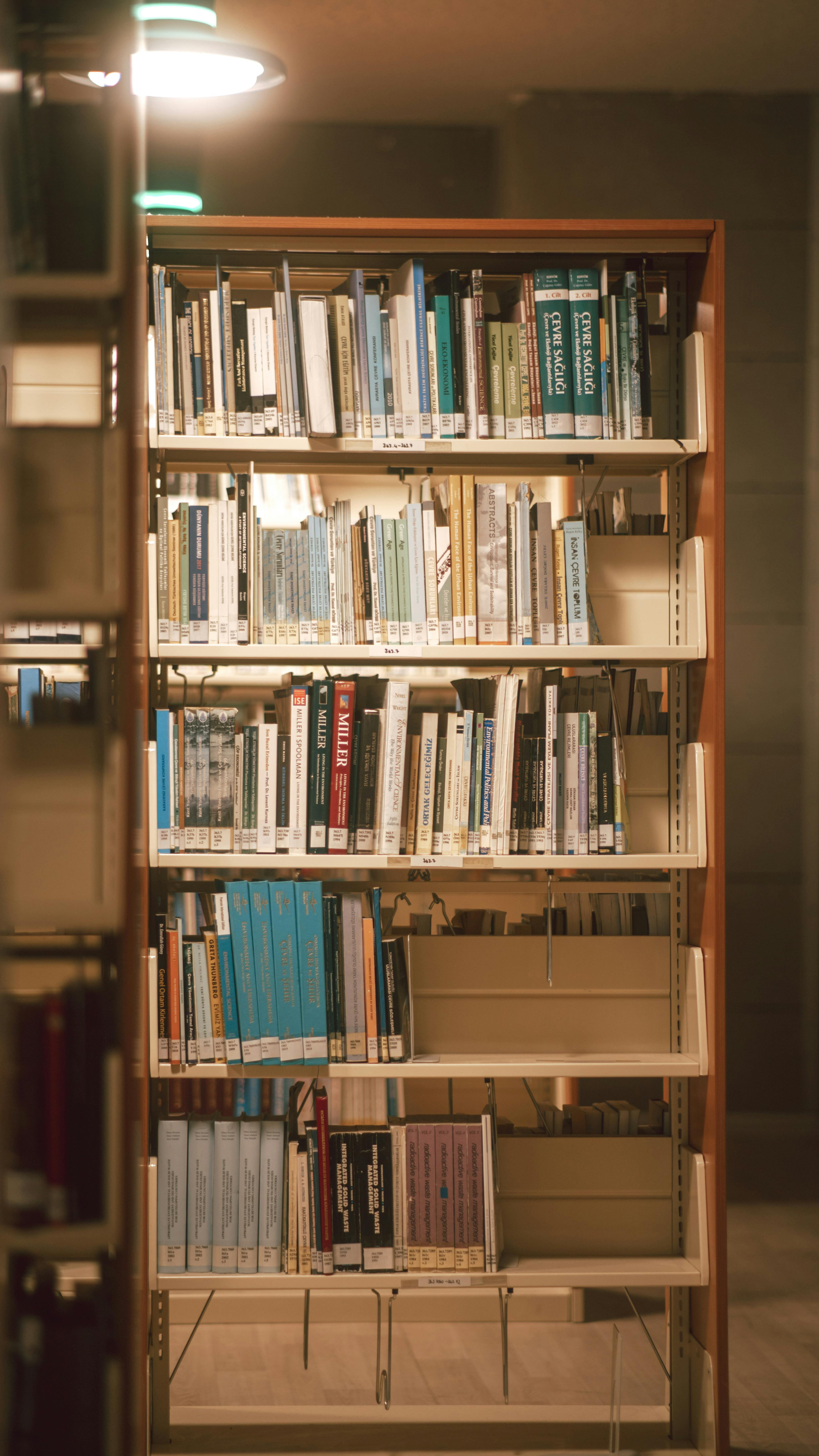 A Bookshelf Stocked with Books · Free Stock Photo