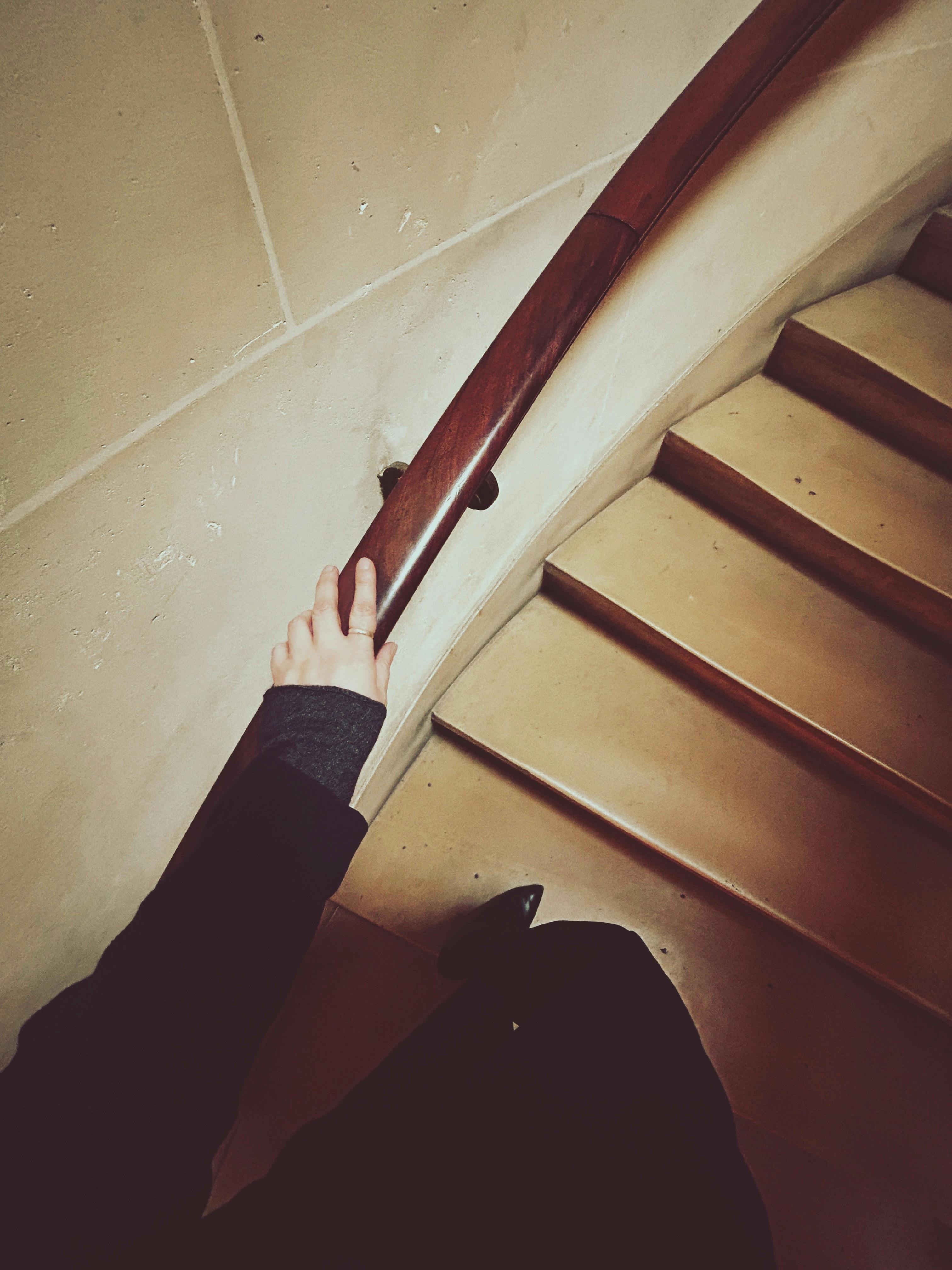 Hand on Handrail at Staircase · Free Stock Photo