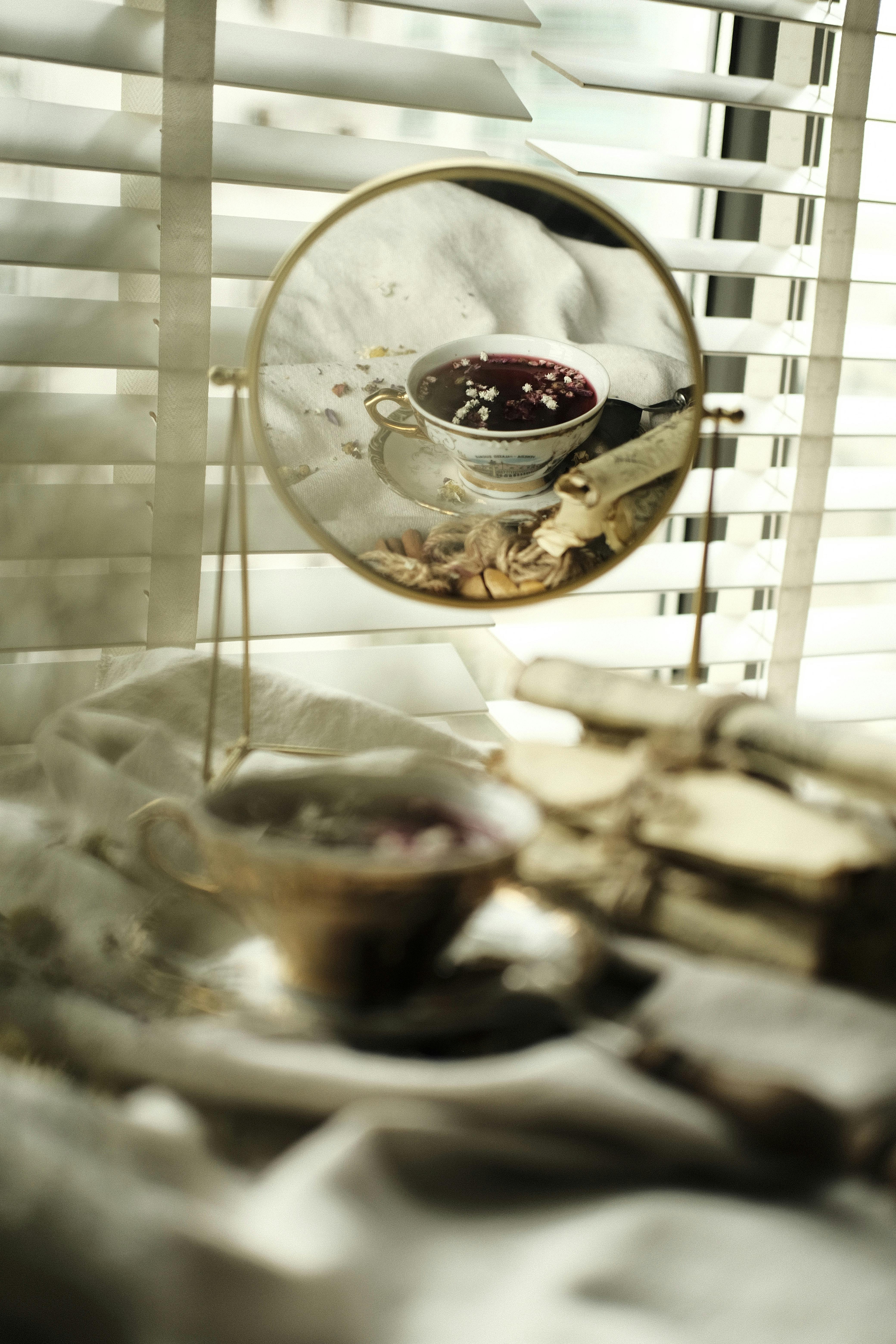 Tea Reflection in Mirror · Free Stock Photo