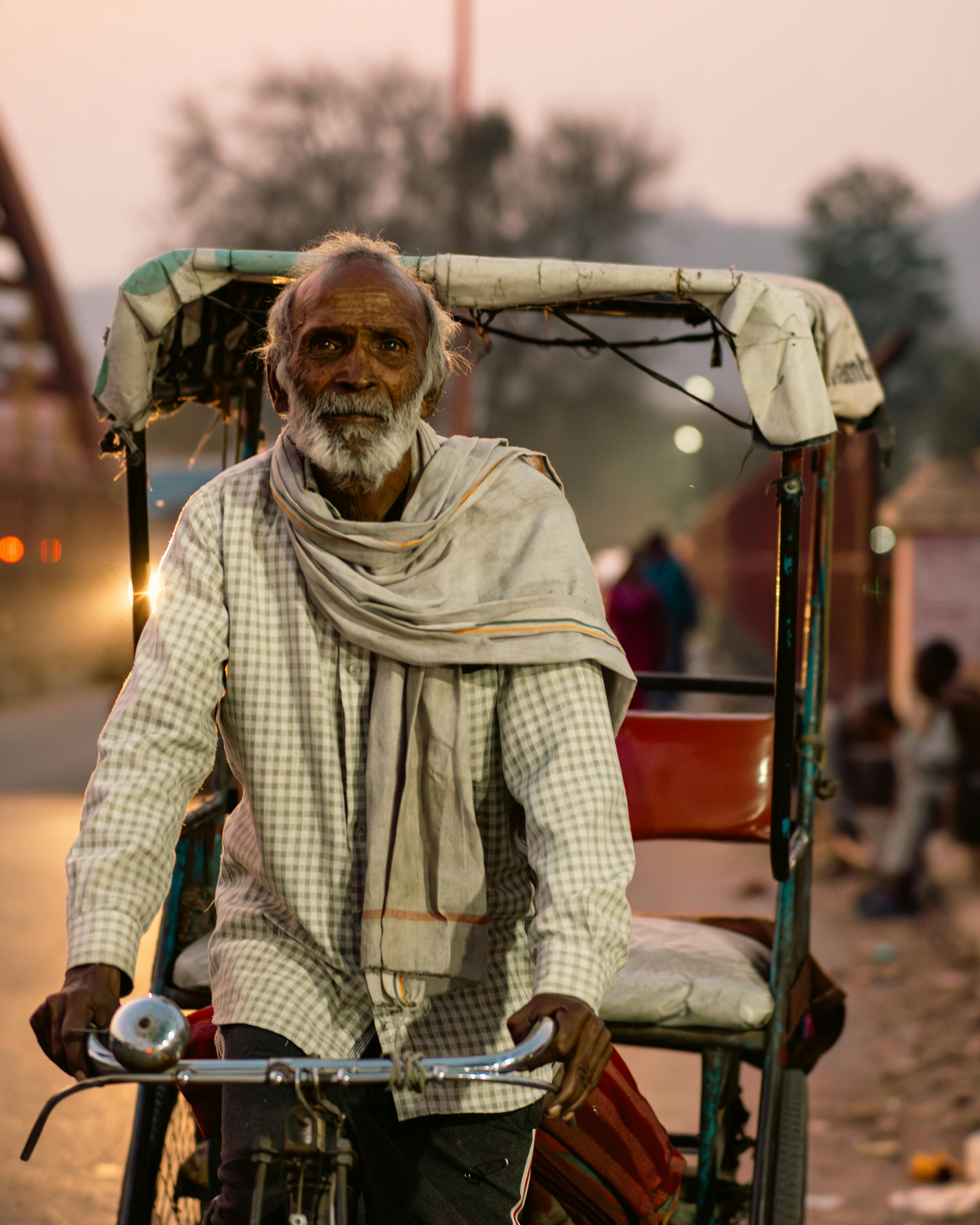 Man Riding Rickshaw · Free Stock Photo