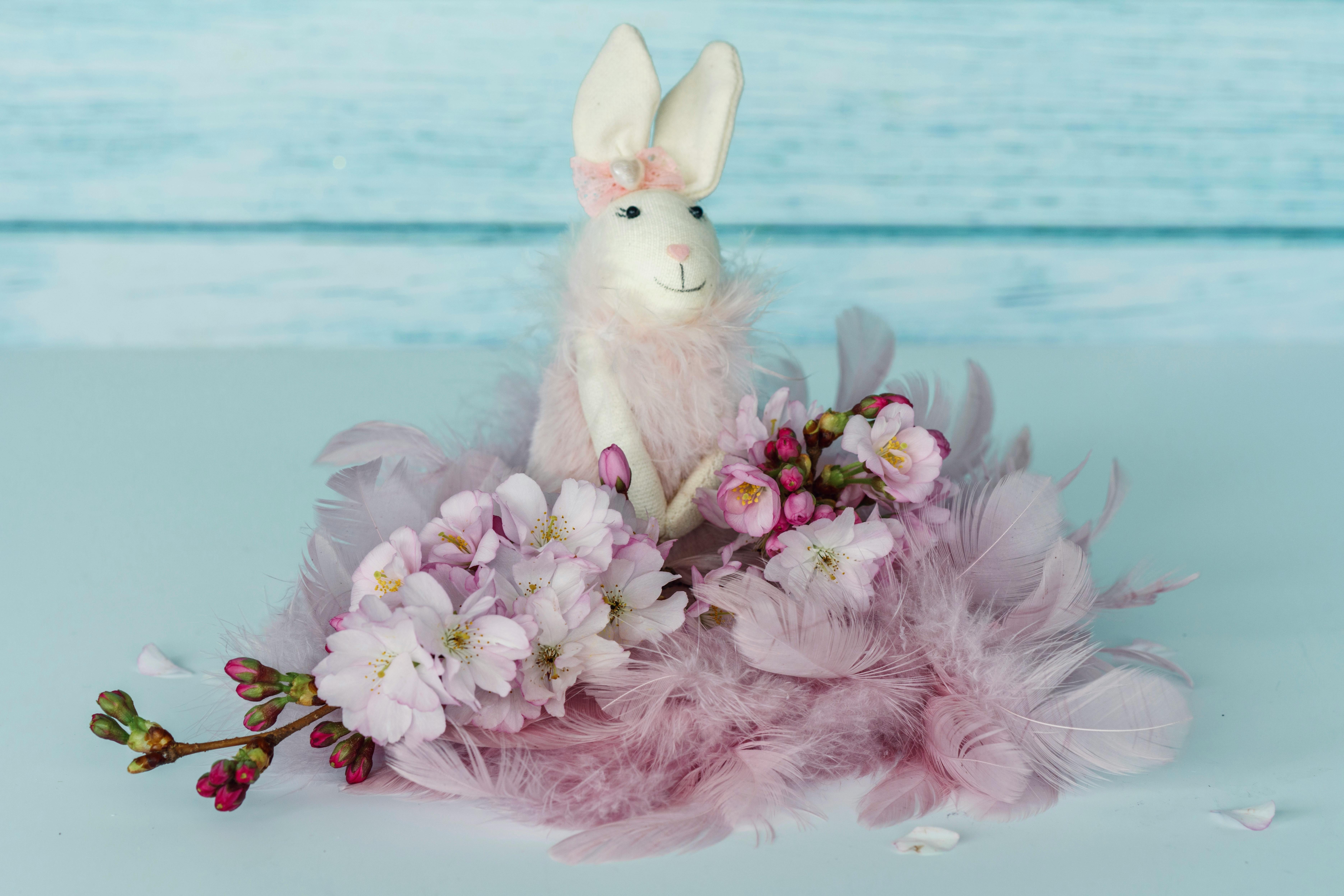 Easter Bunny And Eggs With Pink Background · Free Stock Photo