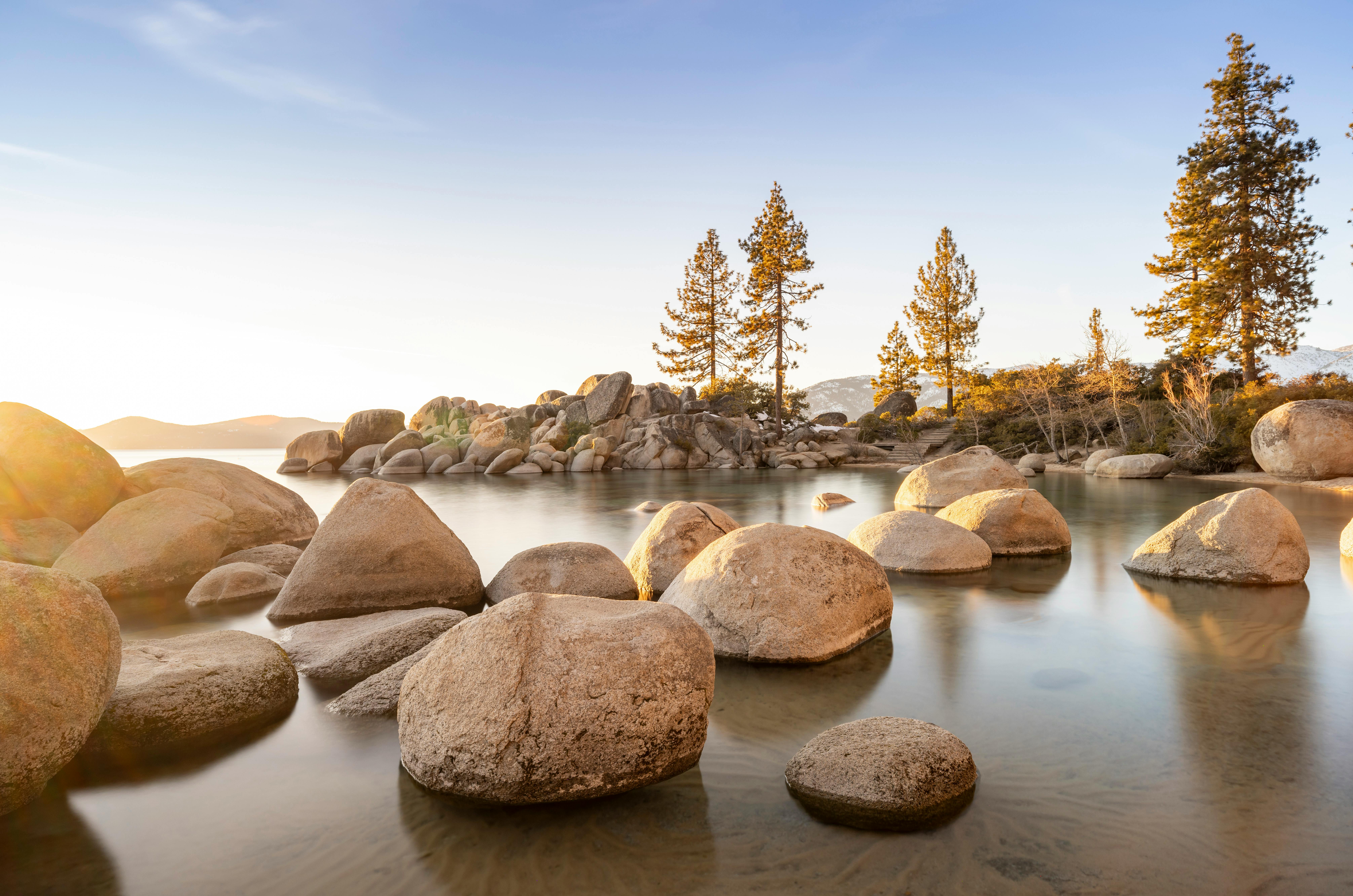 Rocks on Lake Tahoe at Sunset · Free Stock Photo