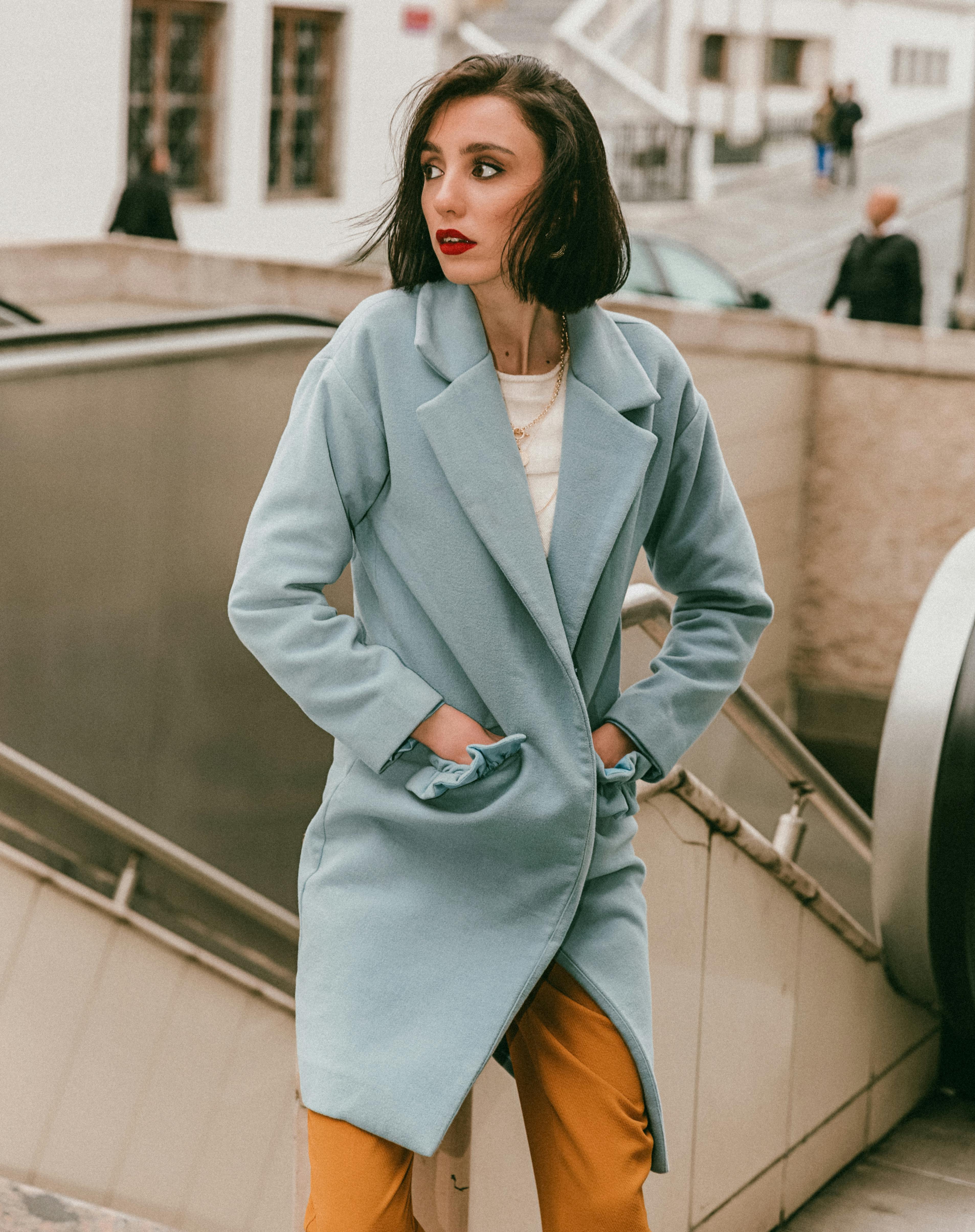 Portrait of Woman in Blue Jacket · Free Stock Photo