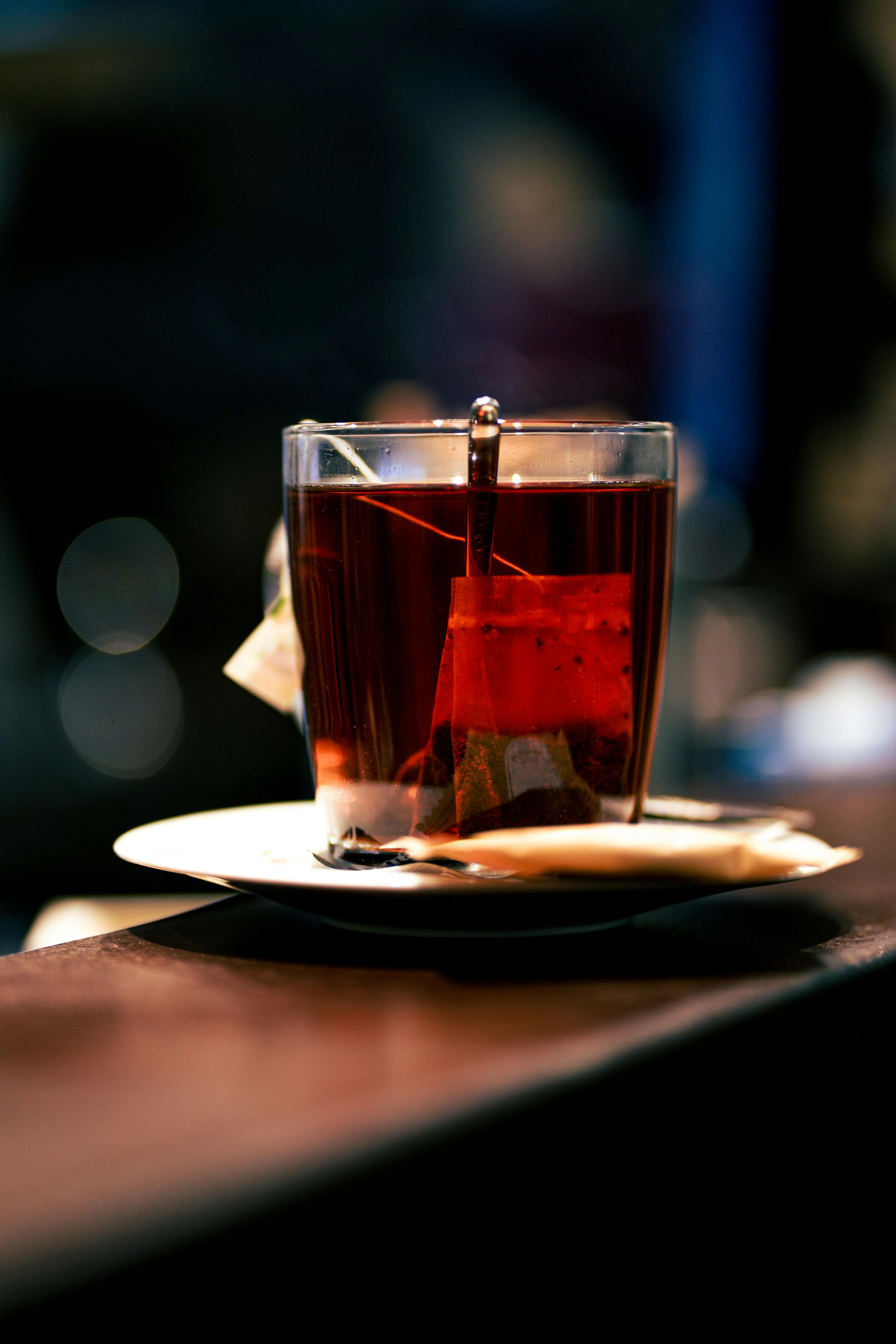 Tea Glass on Plate · Free Stock Photo