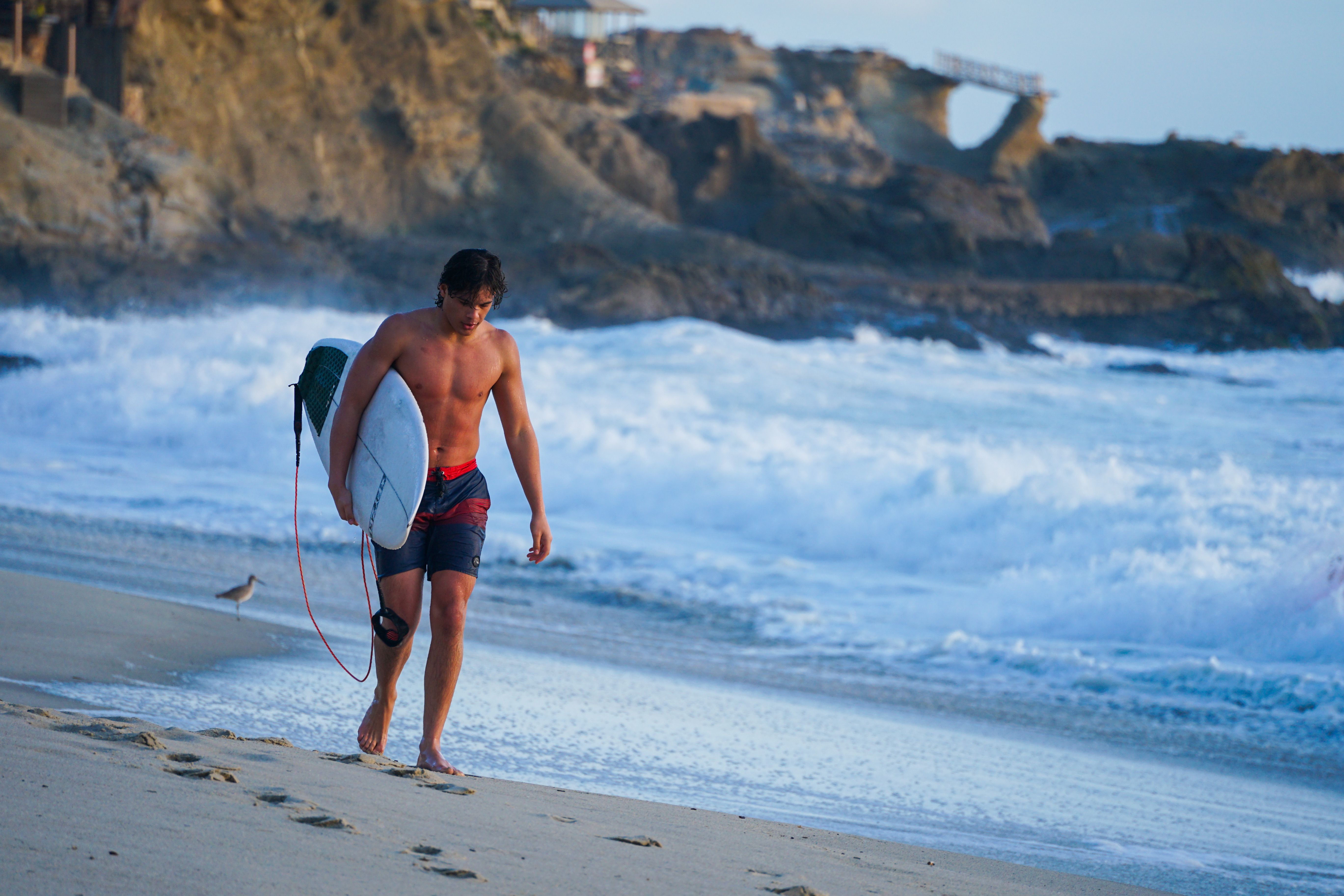 Man Carrying a Surfboard on the Beach · Free Stock Photo