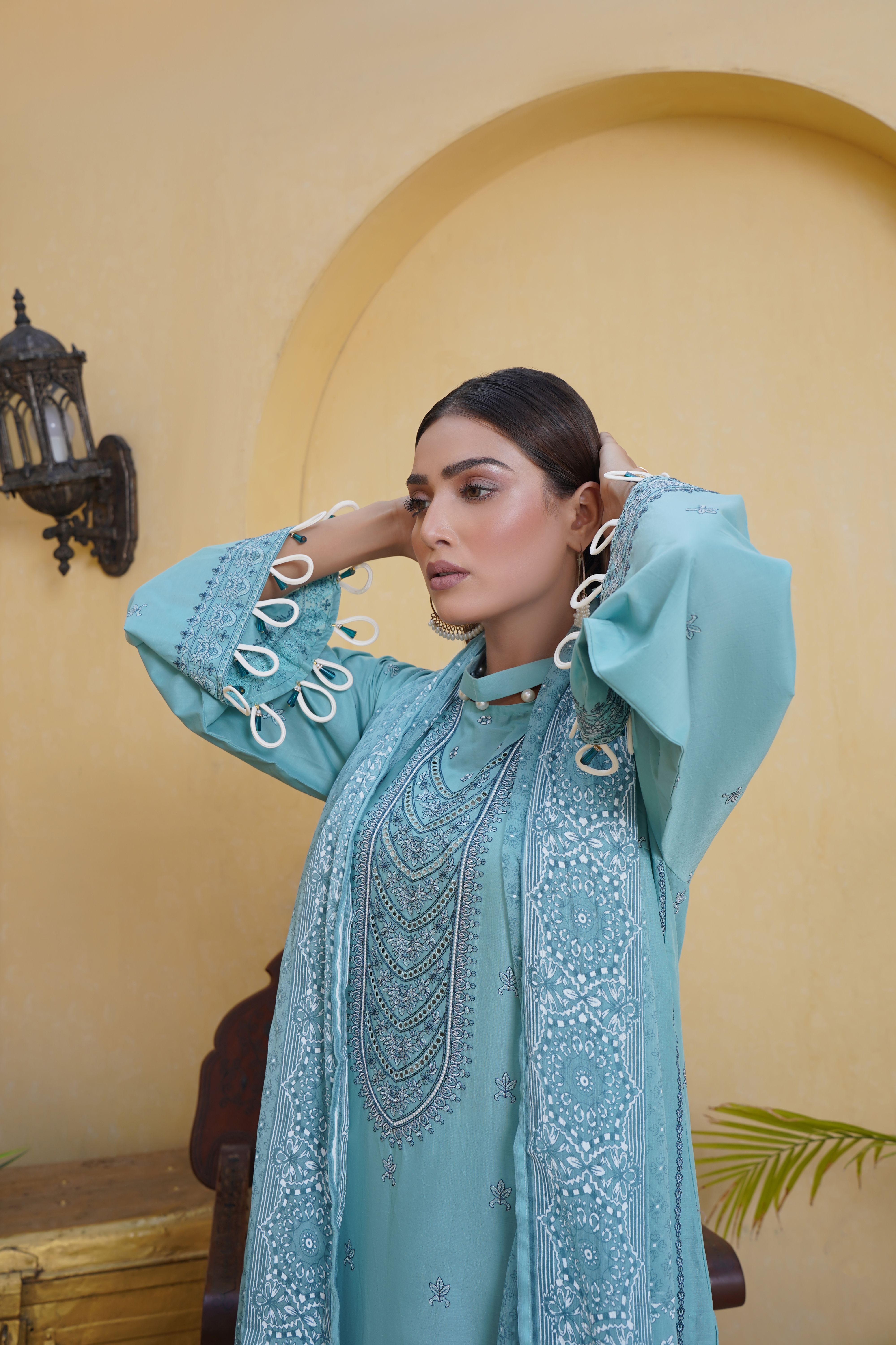 Model in Blue Tunic · Free Stock Photo