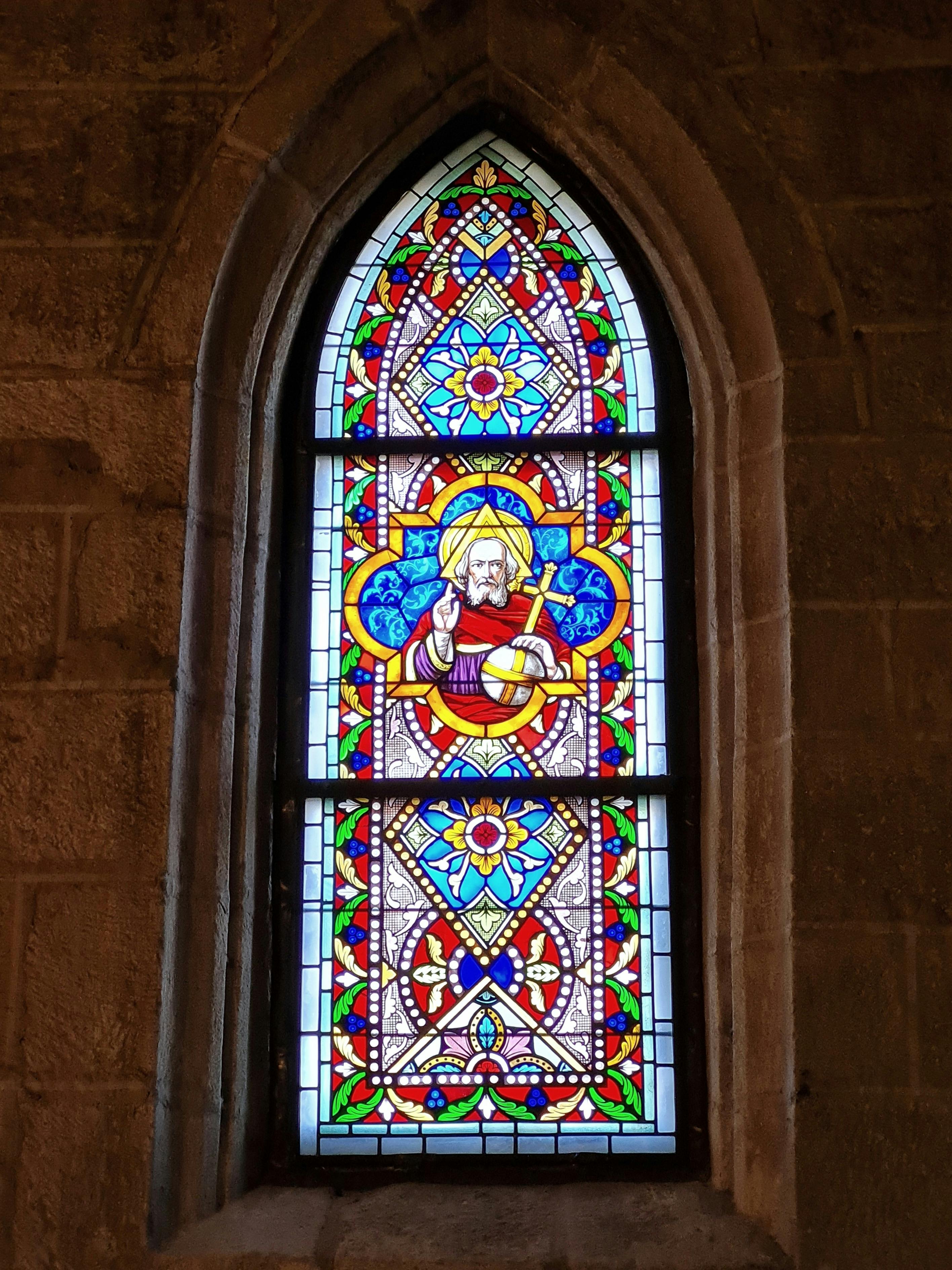 Stained Glass Window in a Cathedral · Free Stock Photo