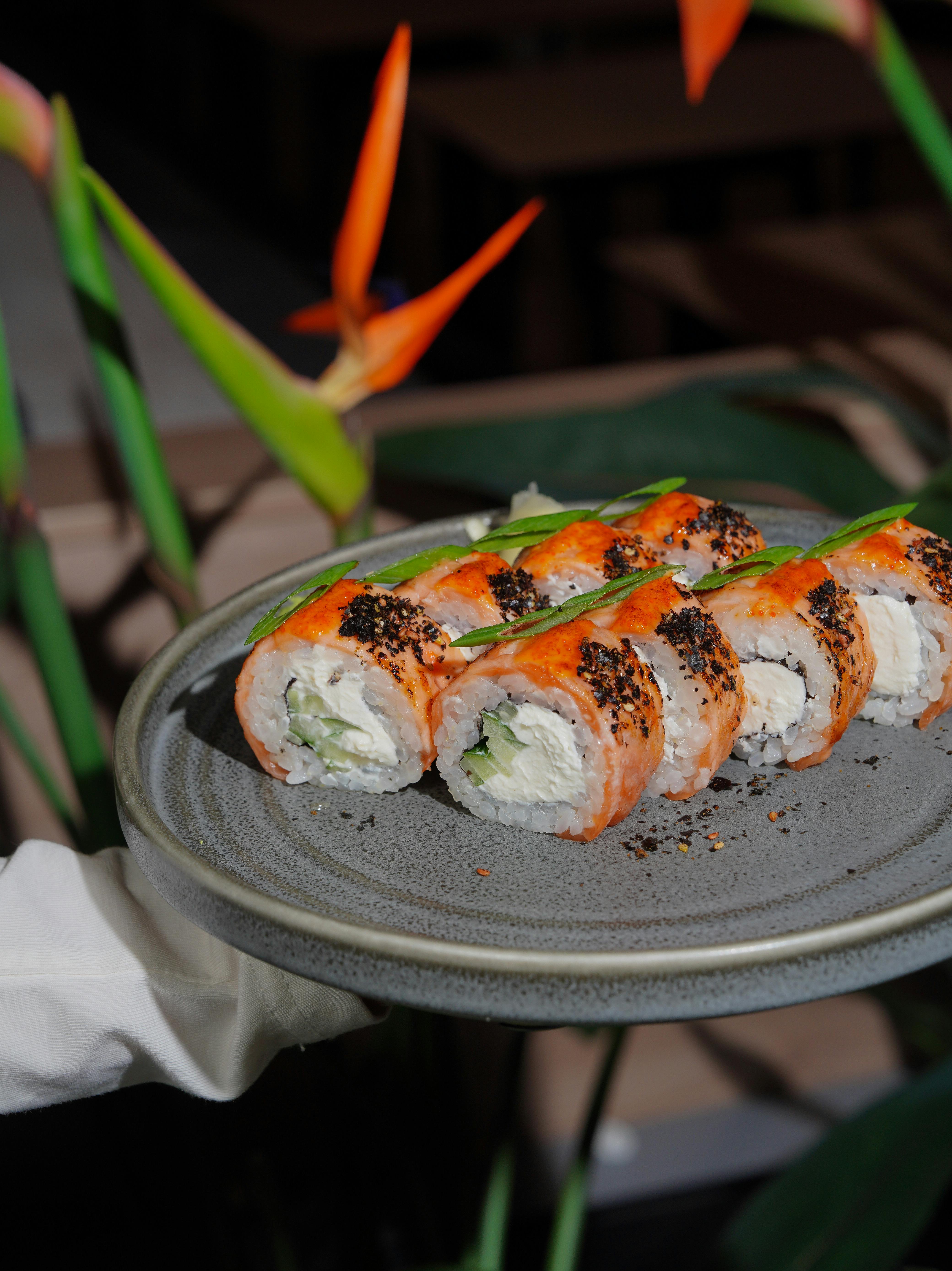 Sliced Sushi on Tray · Free Stock Photo