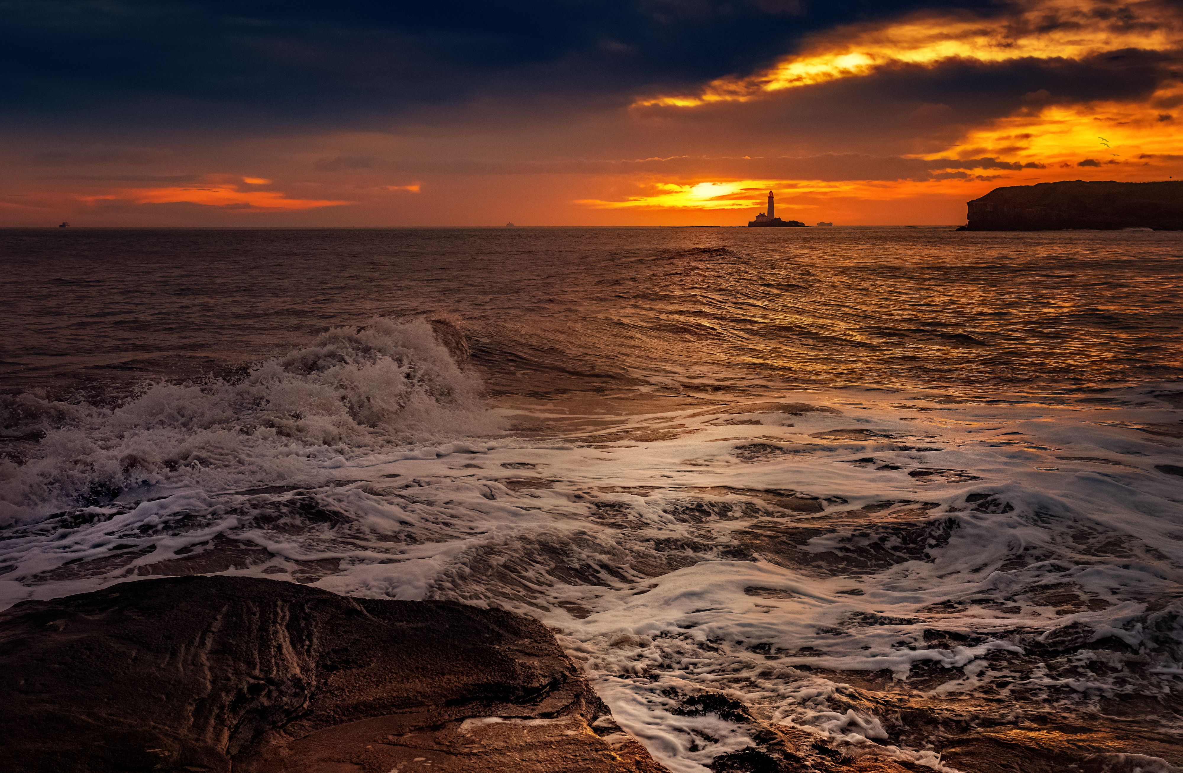 Sea Shore at Sunset · Free Stock Photo