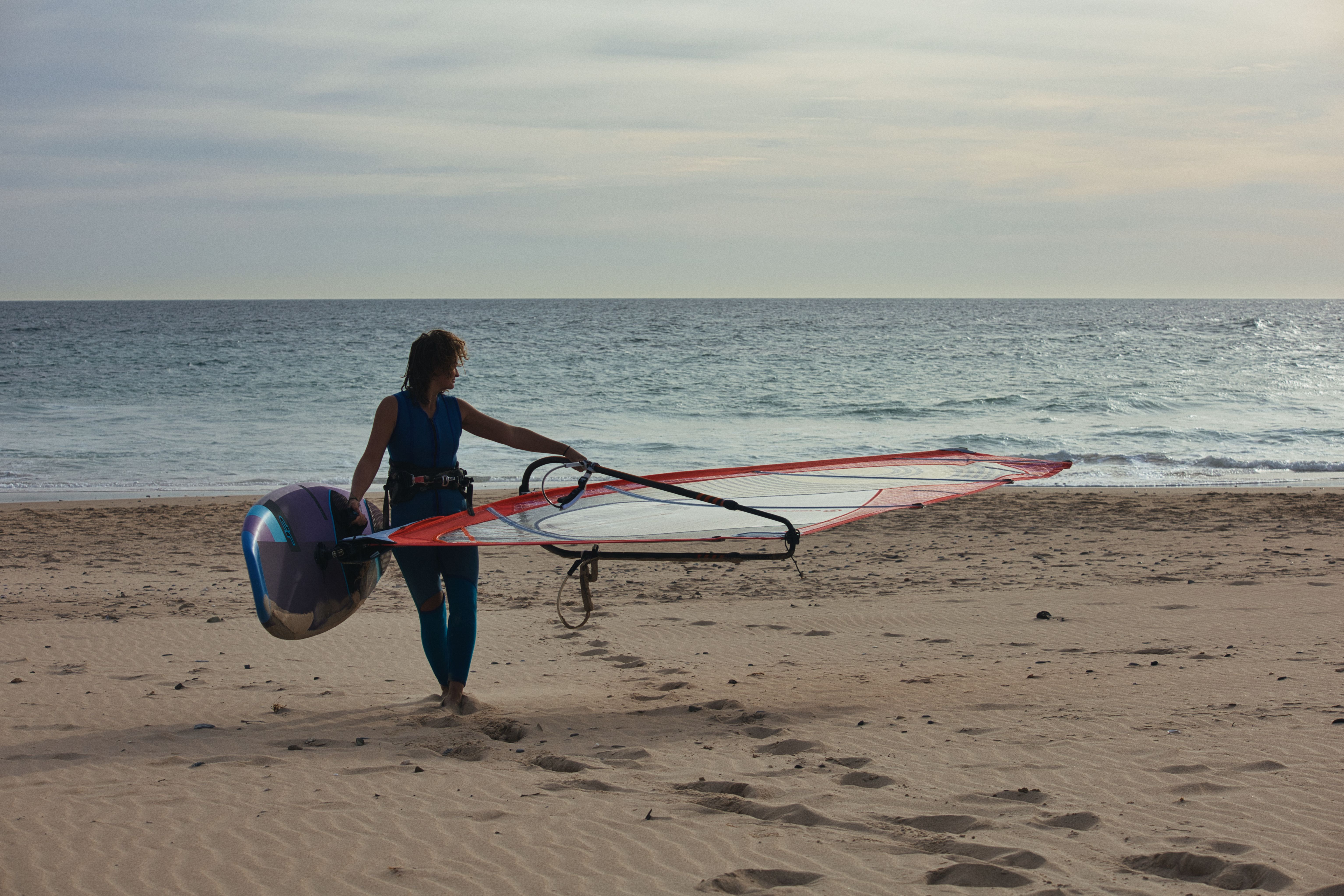 Windsurfer on Beach · Free Stock Photo