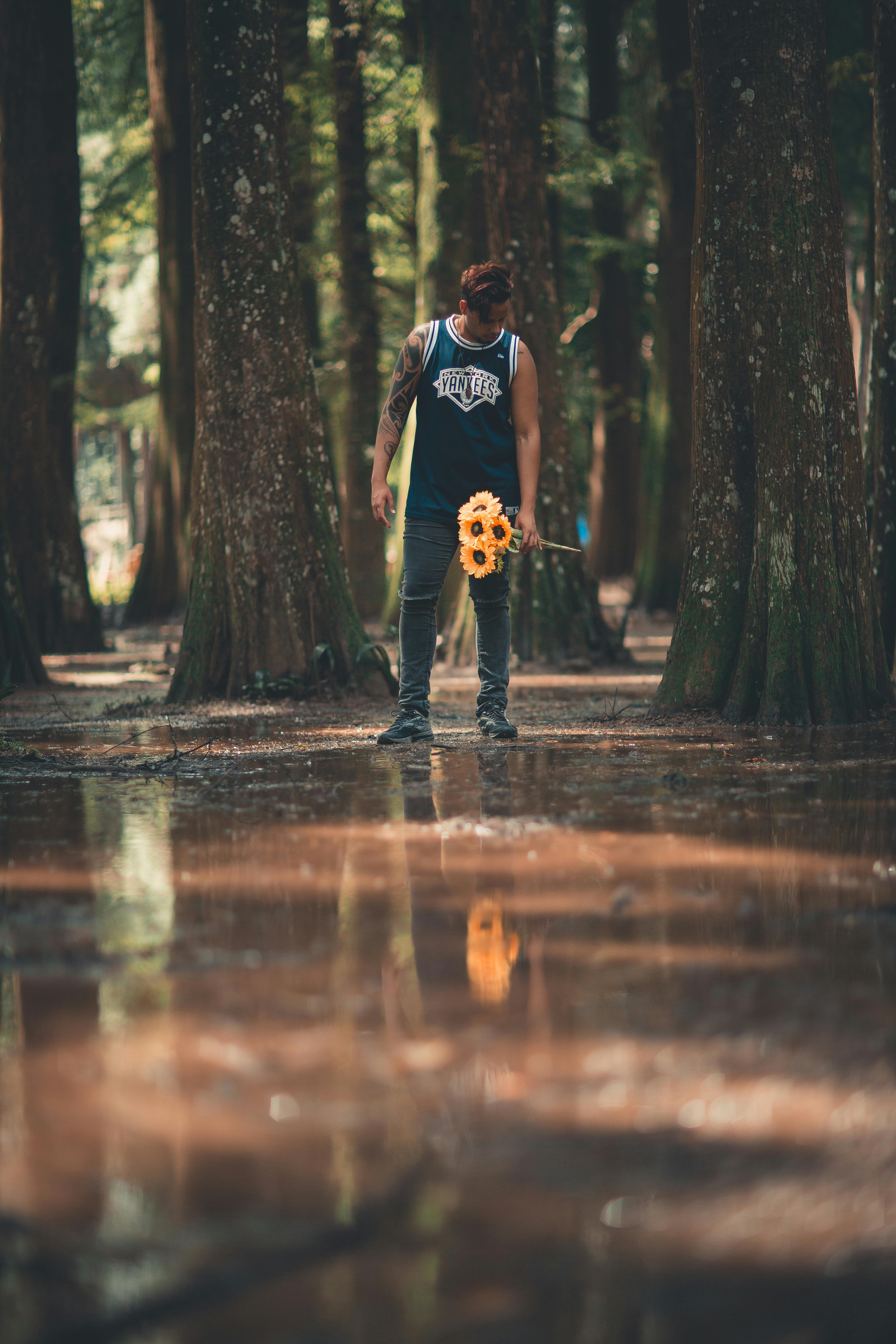 Person Standing in Forest · Free Stock Photo