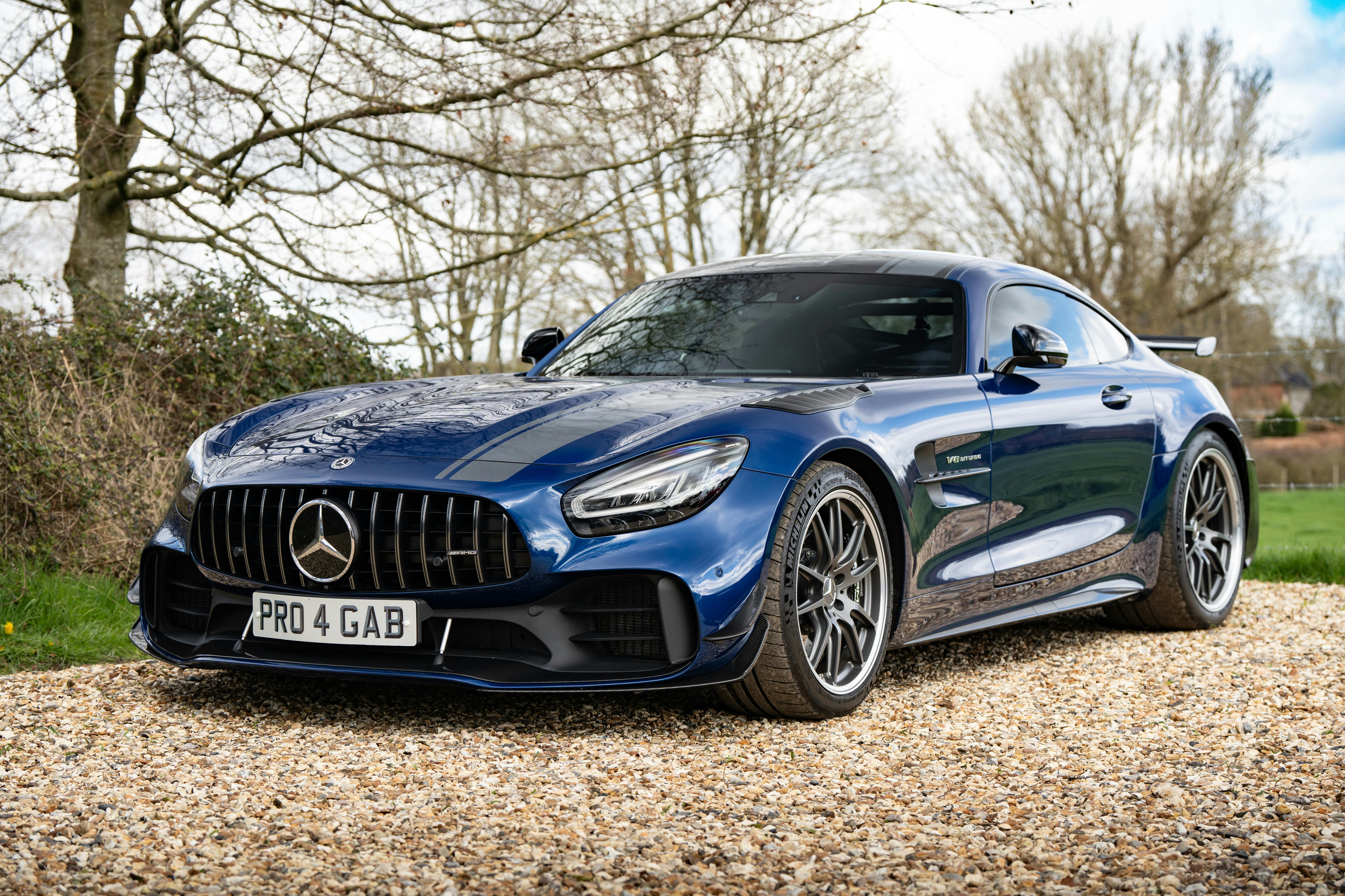 Photo of a Blue Mercedes-AMG GT R · Free Stock Photo