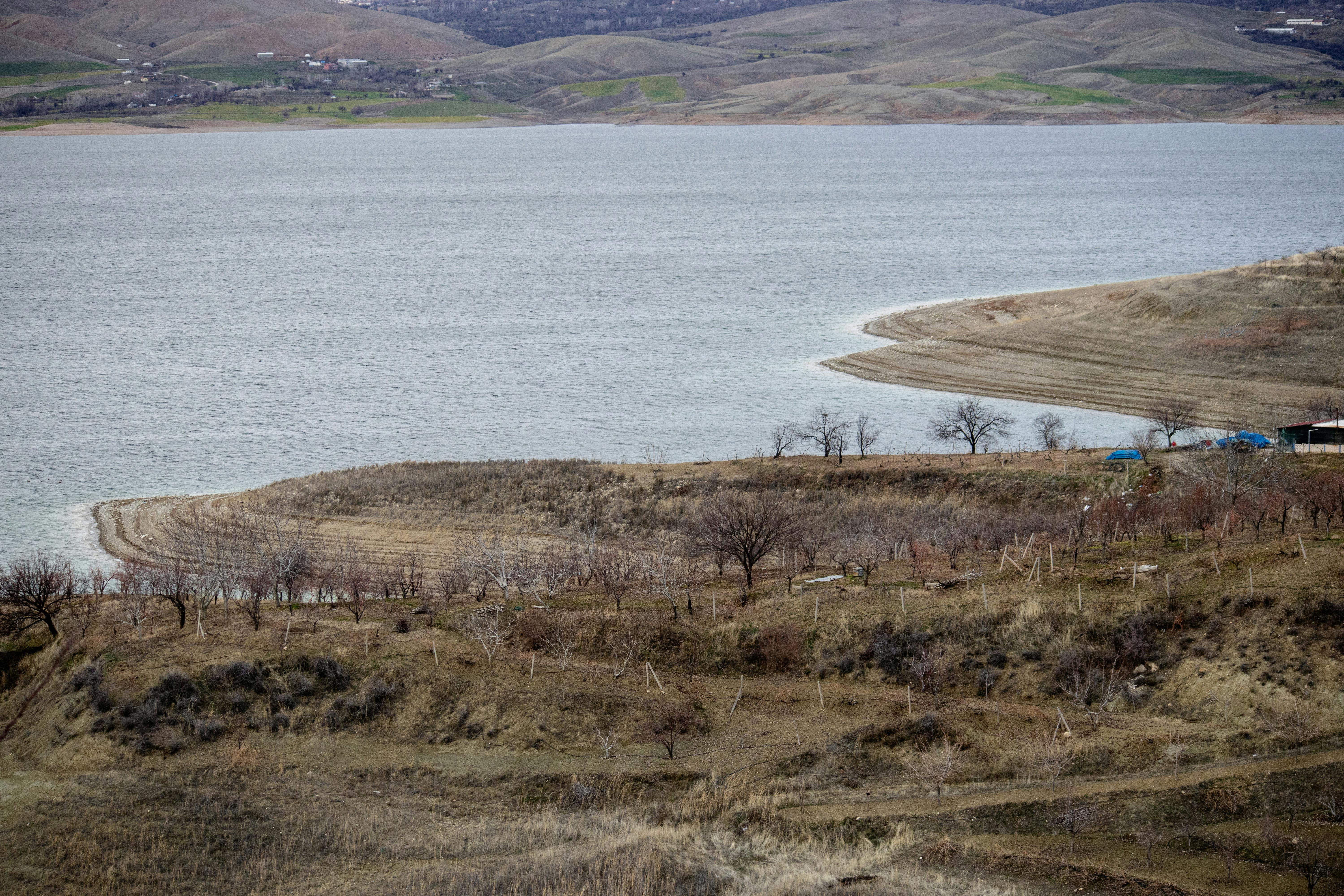 Aerial View of the Water Dam in Vacha Reservoir, Bulgaria · Free Stock ...
