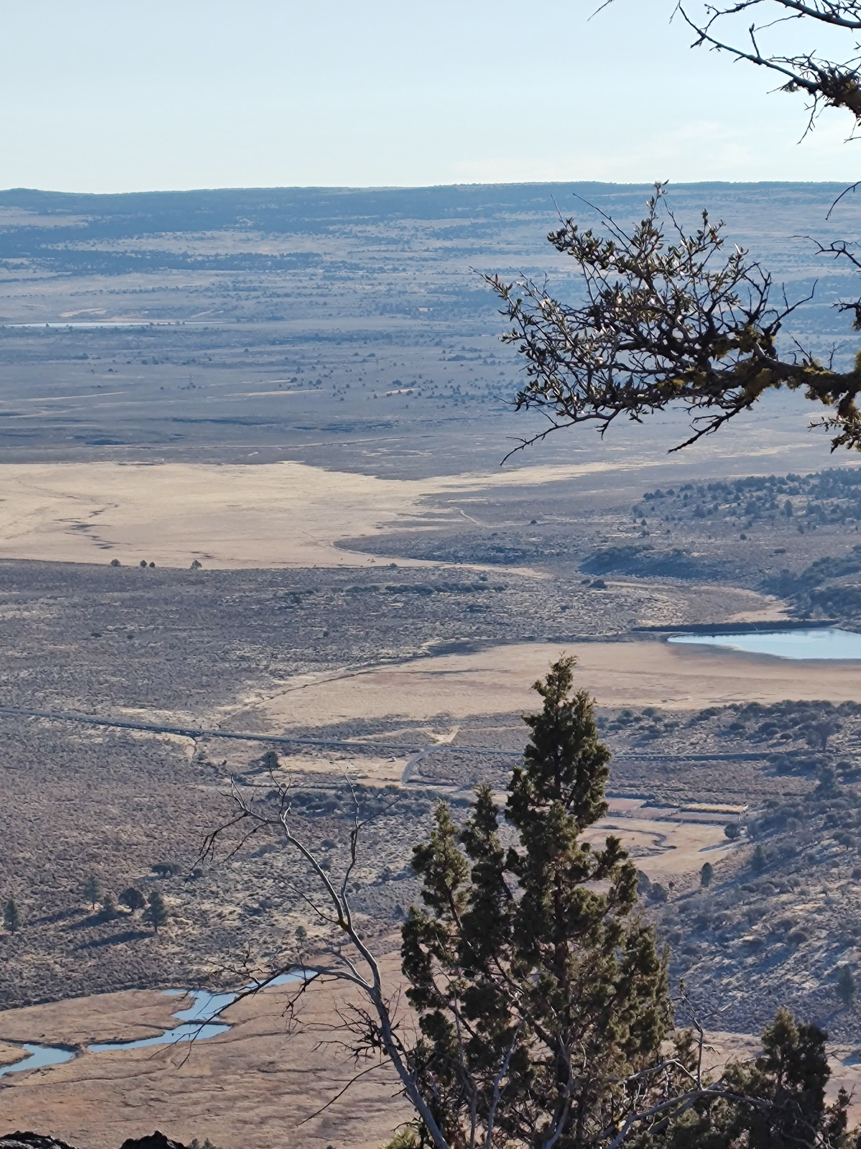 Plateau Landscape, and Tree Branches in Foreground · Free Stock Photo