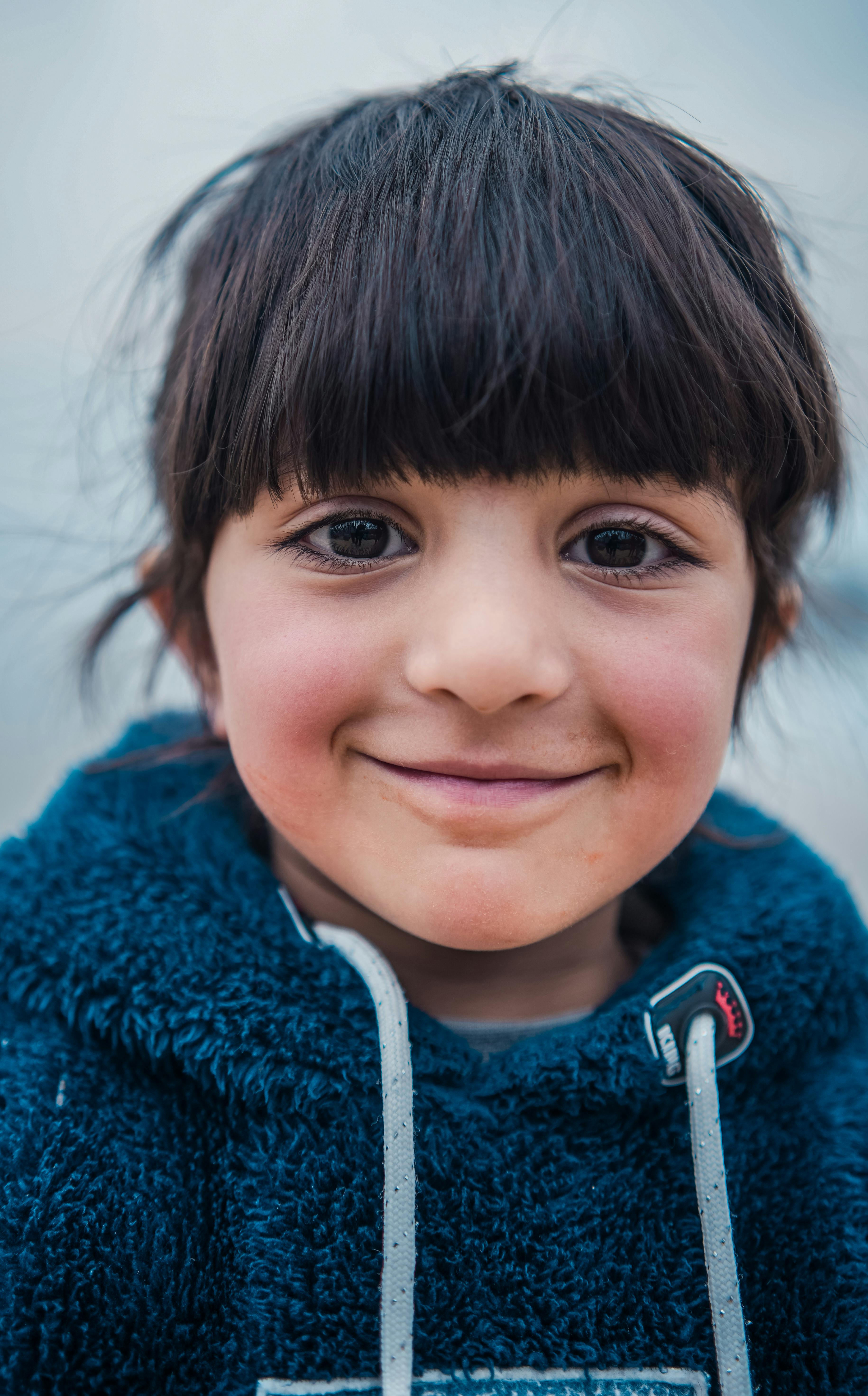 Portrait of a Girl with a Fringe · Free Stock Photo